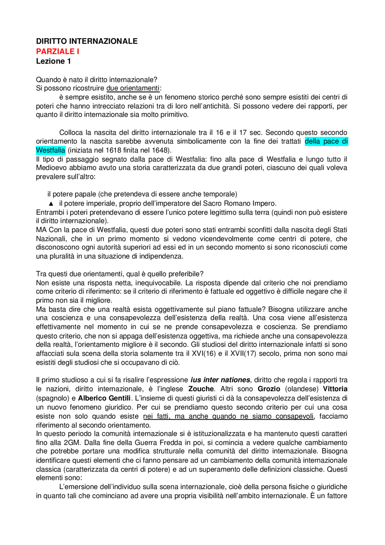 Diritto internazionale, appunti del corso di Marco Balboni 2015/2016 ...