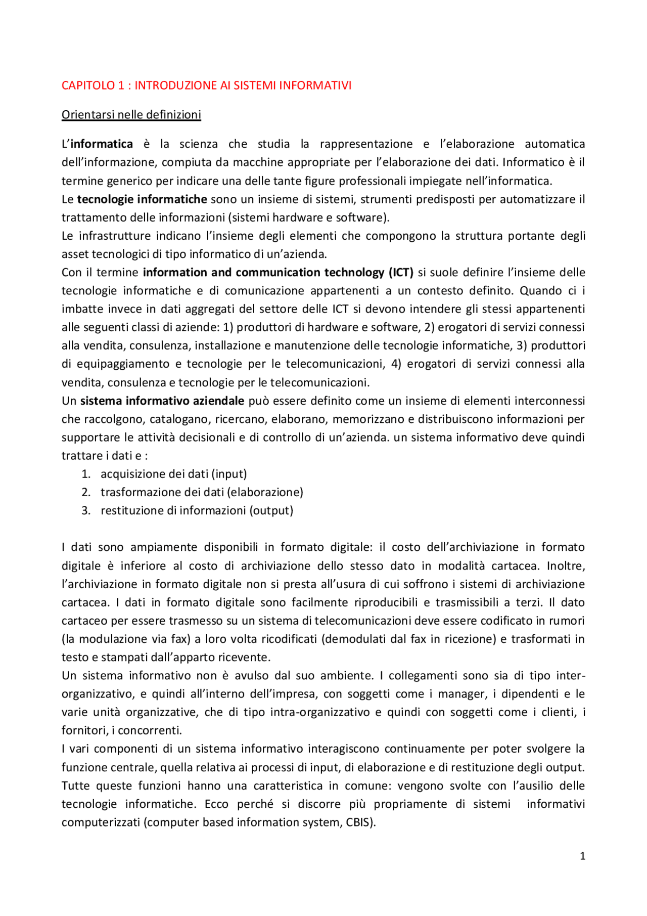 Management Dei Sistemi Informativi Docsity