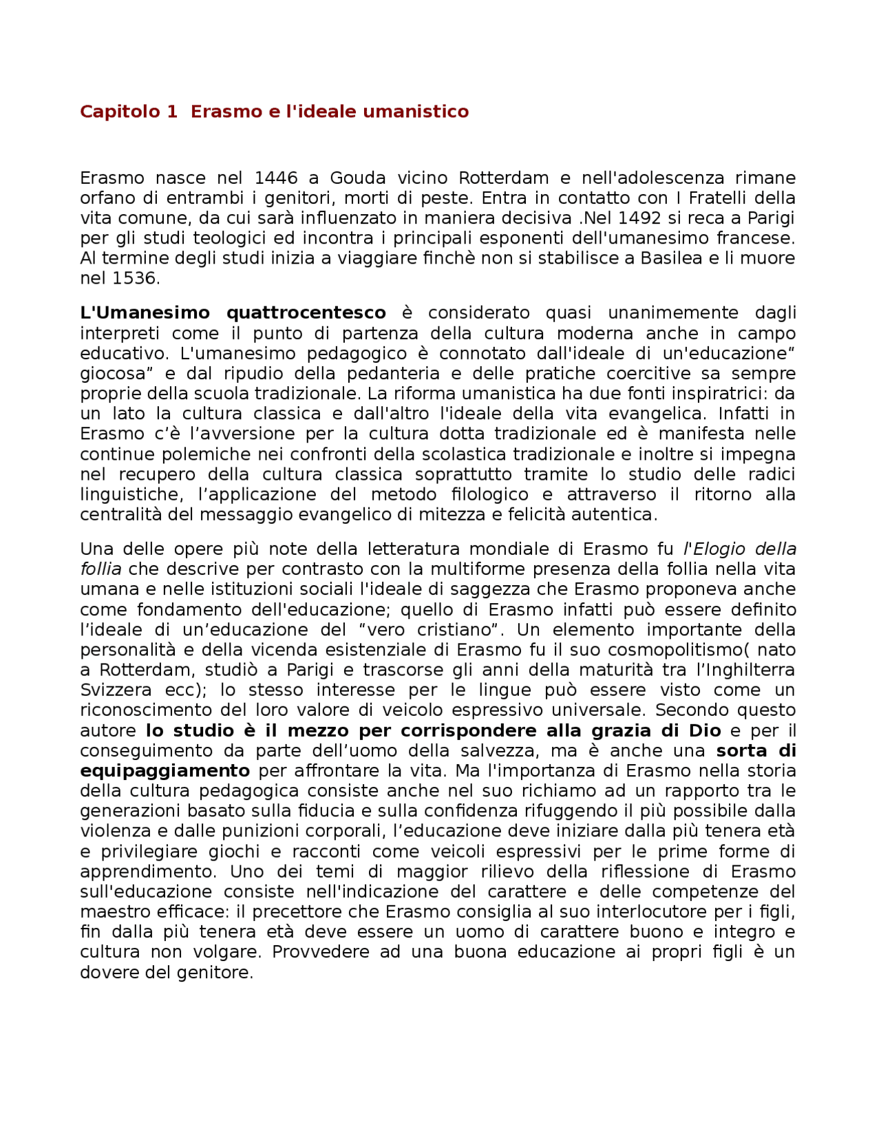 Manuale Di Pedagogia Appunti Di Pedagogia Docsity
