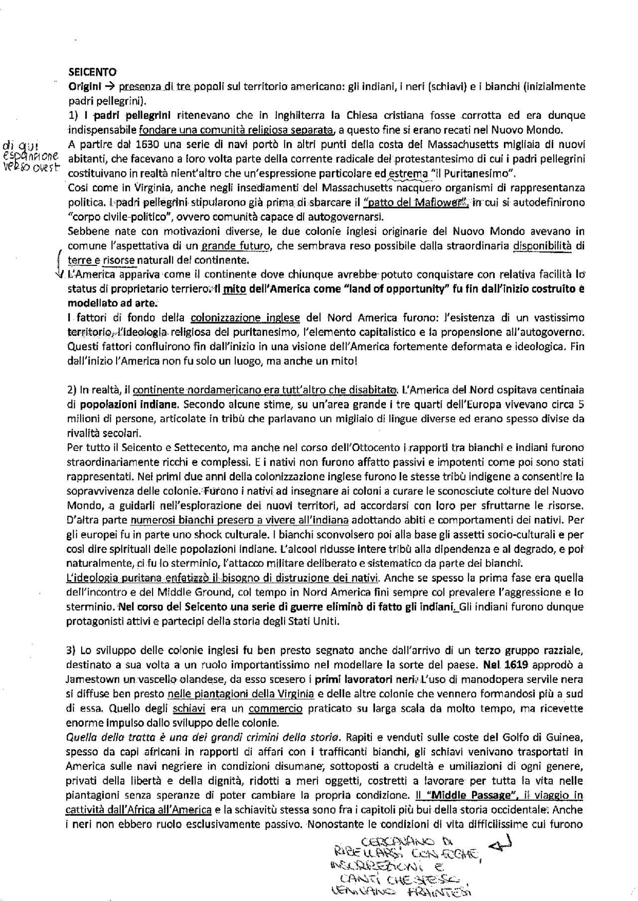 Storia Degli Stati Uniti Docsity