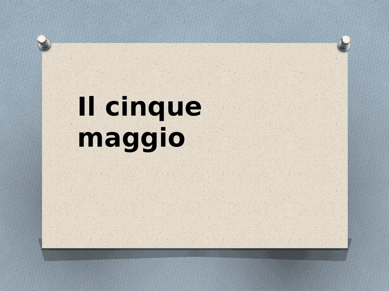 Cinque Maggio Analisi Sides Docsity
