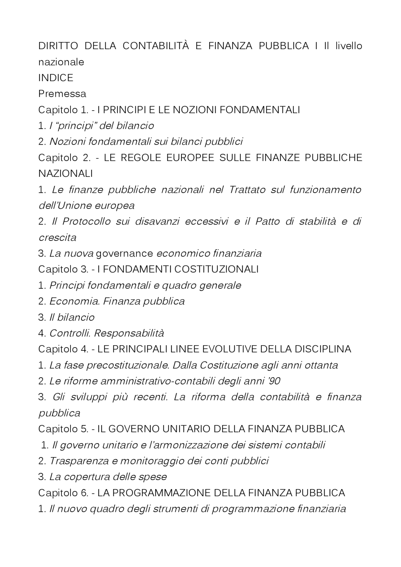 Finanza Pubblica Riassunto Del Manuale Docsity