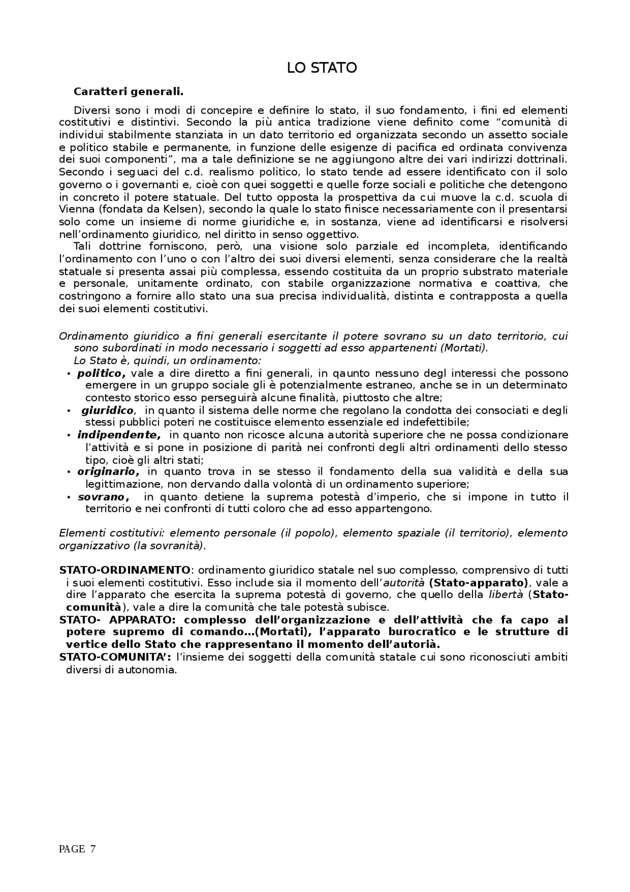 Stato, forme di Stato e forme di governo. - Docsity