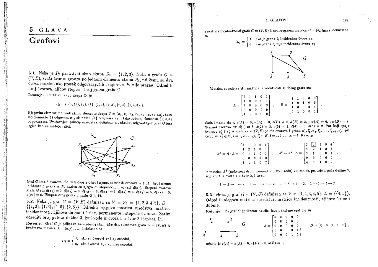 Teorija grafova zbirka zadataka | Ispiti' predlog Diskretna matematika - Docsity