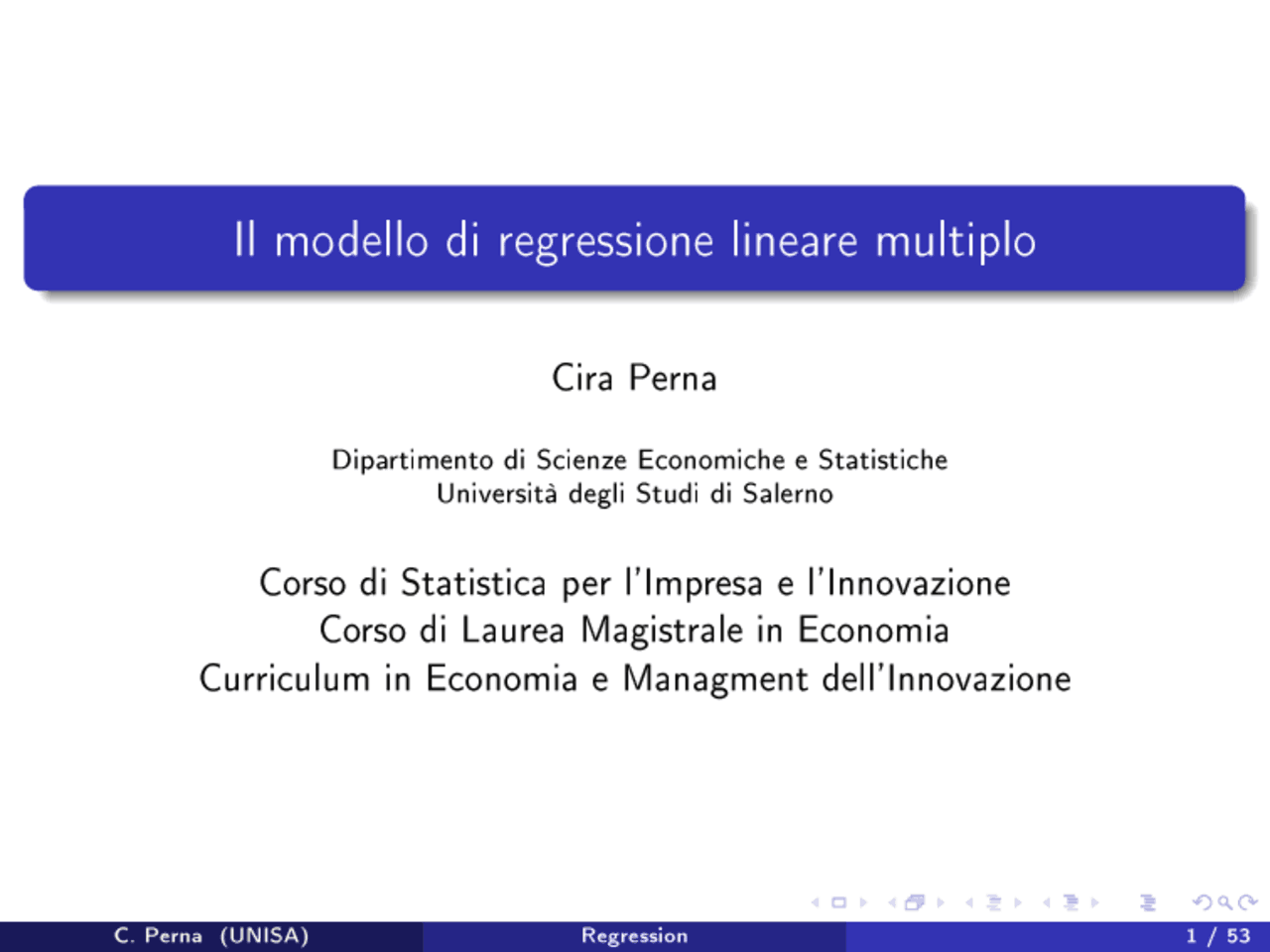 Dispense Regressione Multipla Docsity