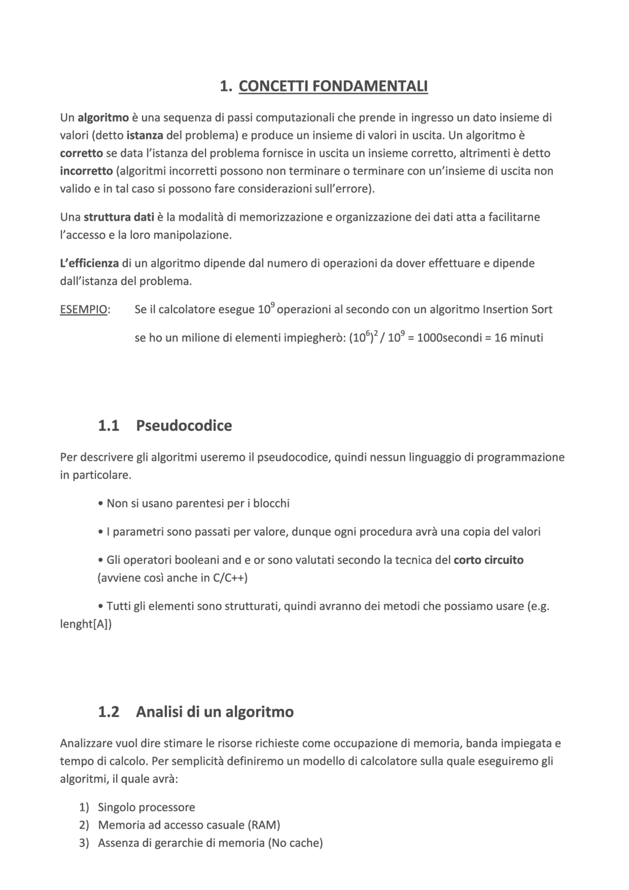 Dispense Su Algoritmi Di Ordinamento Docsity