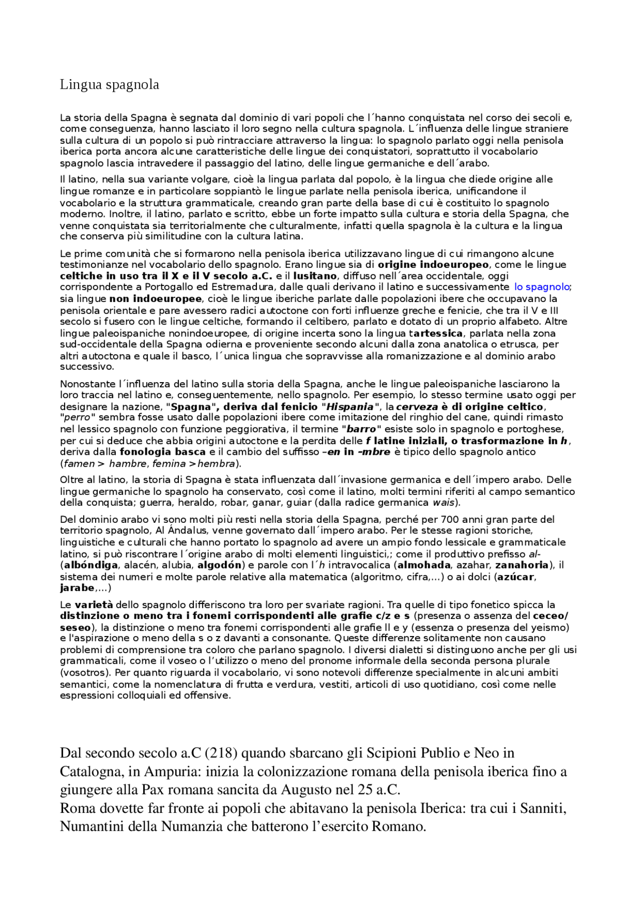 Appunti Lingua Spagnola I Appunti Di Lingua Spagnola Docsity