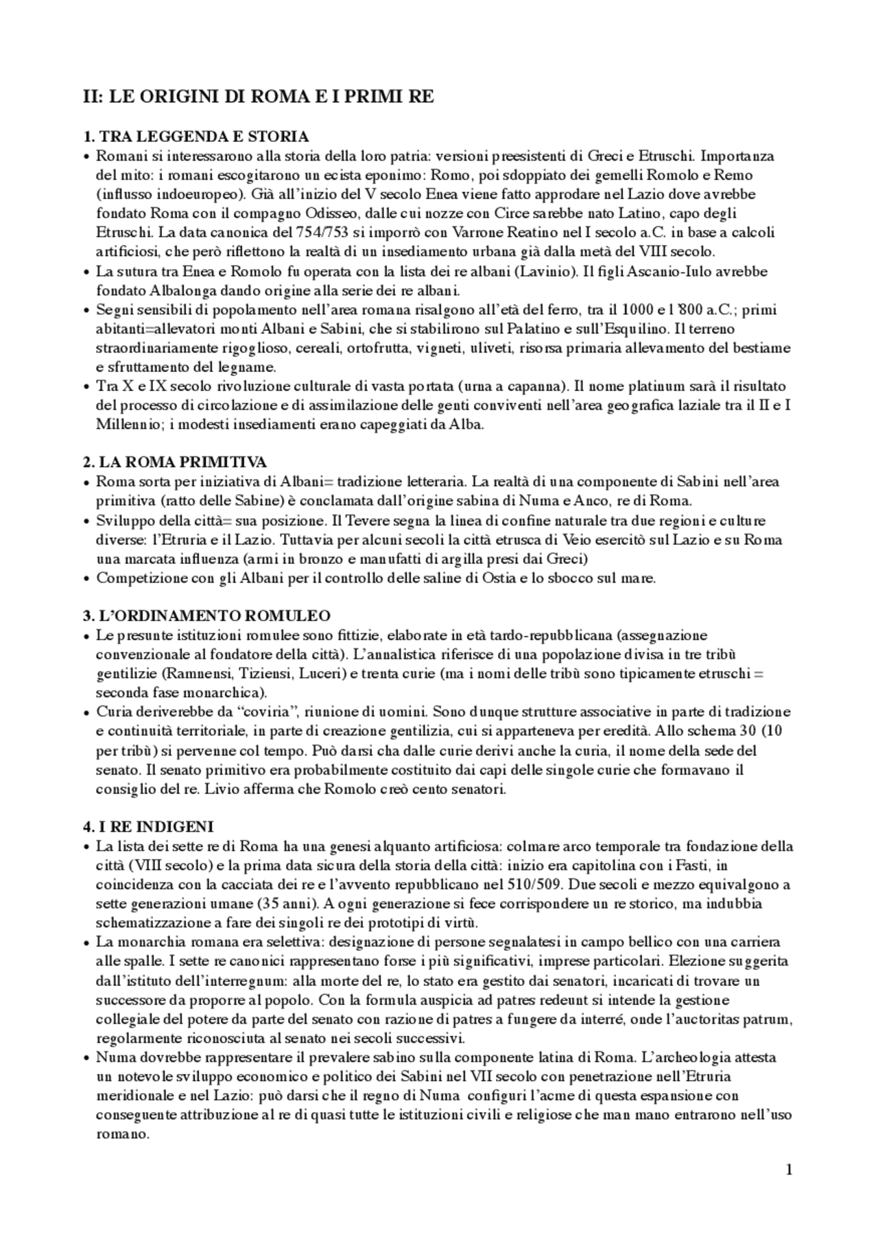 Riassunto Manuale Di Storia Romana Bessone Scuderi Docsity