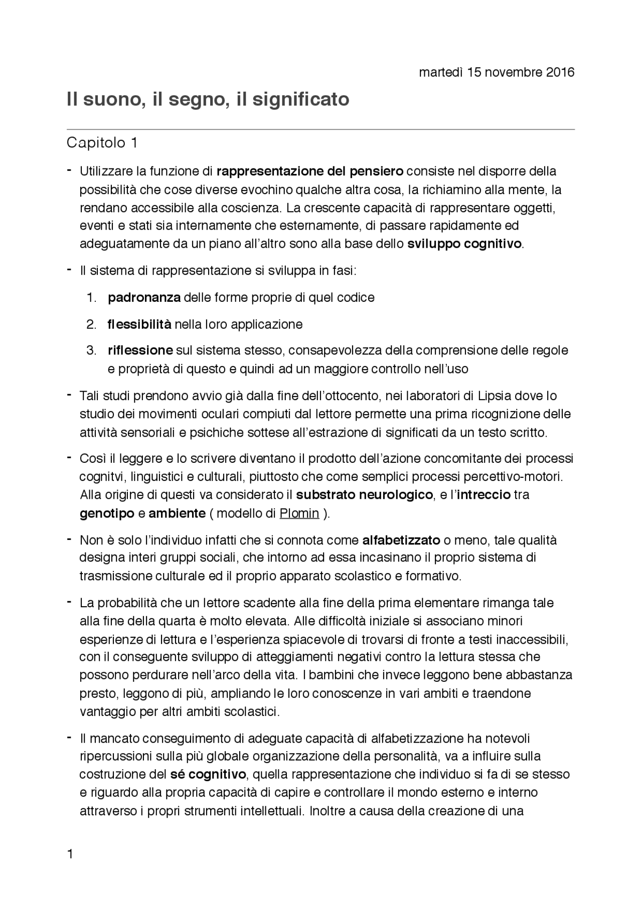Il suono, il segno, il significato - Docsity