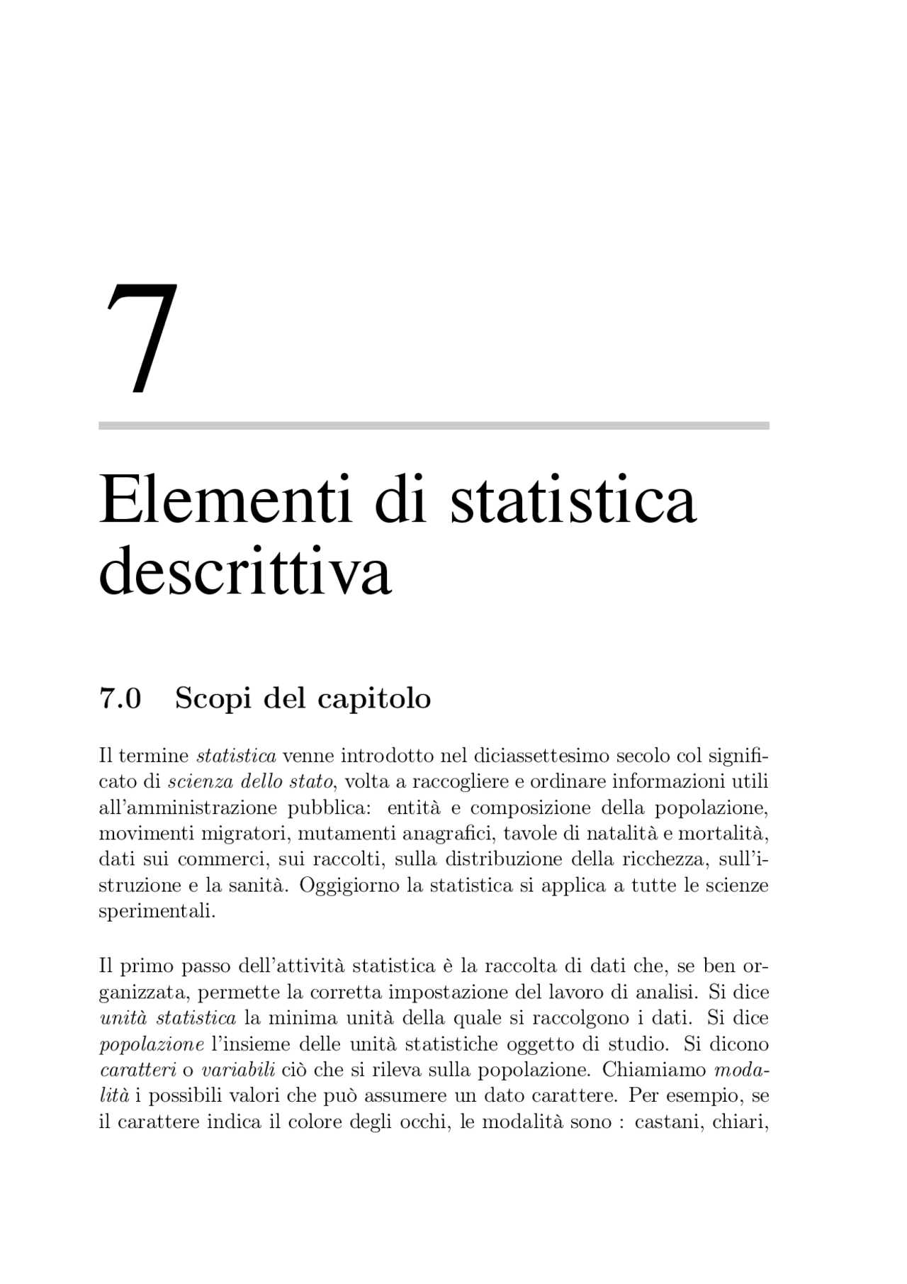 Elementi di statistica descrittiva - Docsity