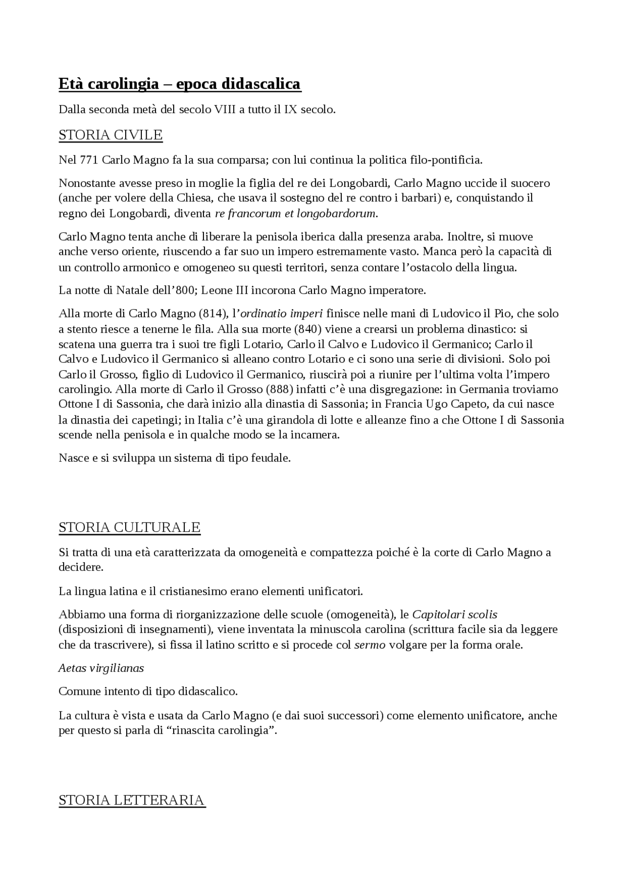 Appunti terza lezione - Docsity Appunti terza lezione - Docsity