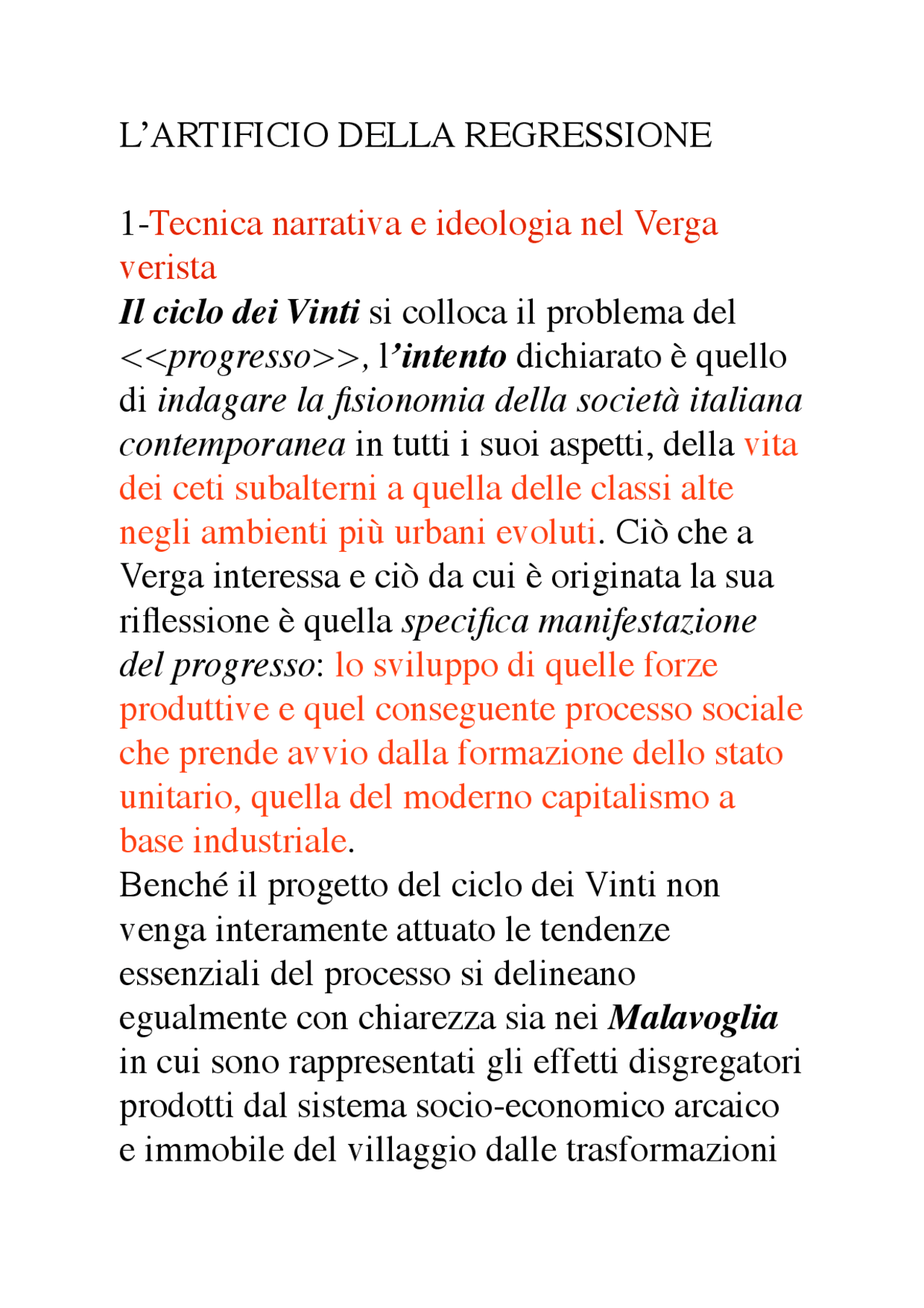 Lartificio Della Regressione Docsity