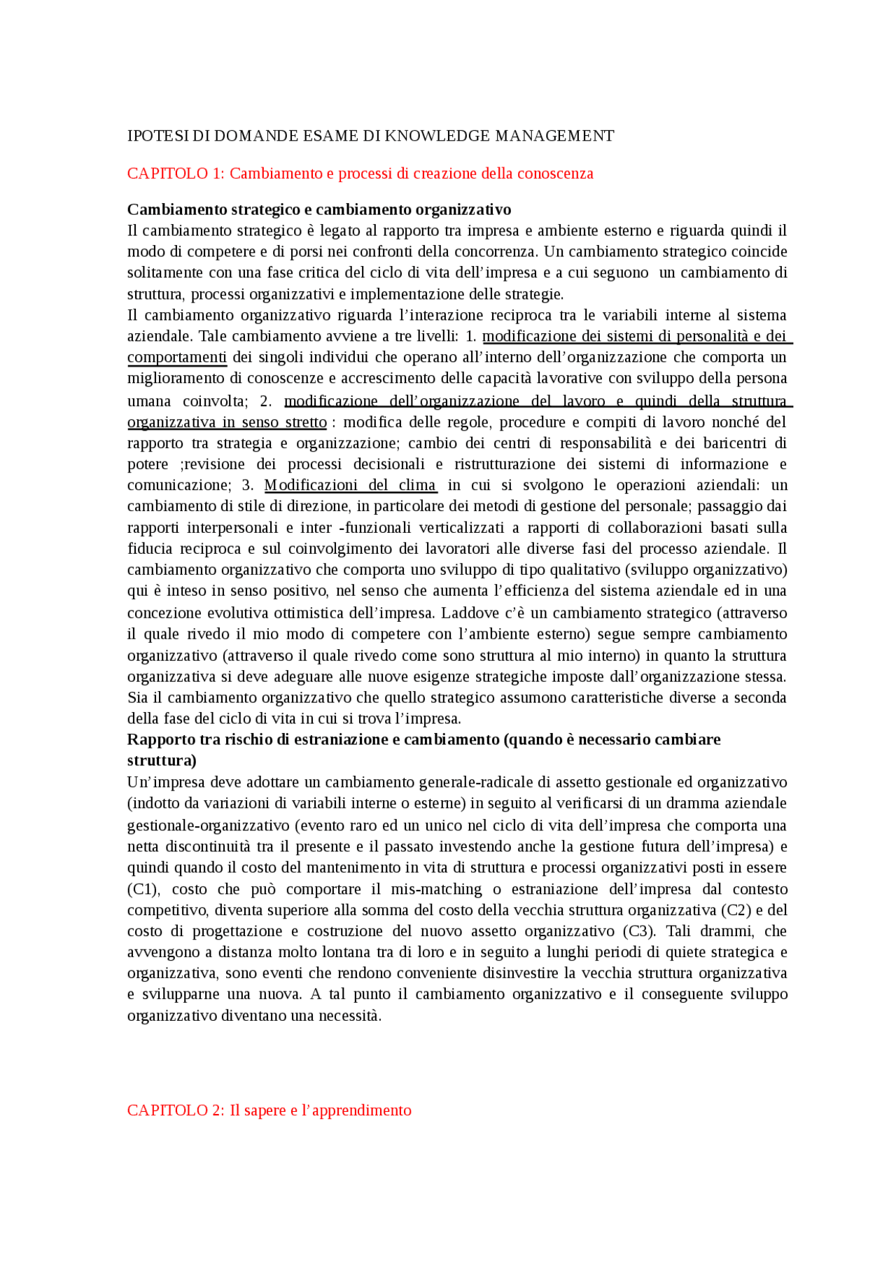 Domande e Risposte Esame Knowledge Management - Docsity