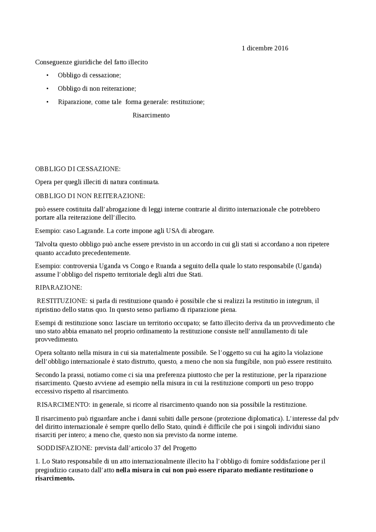 Lezione Diritto Internazionale Docsity