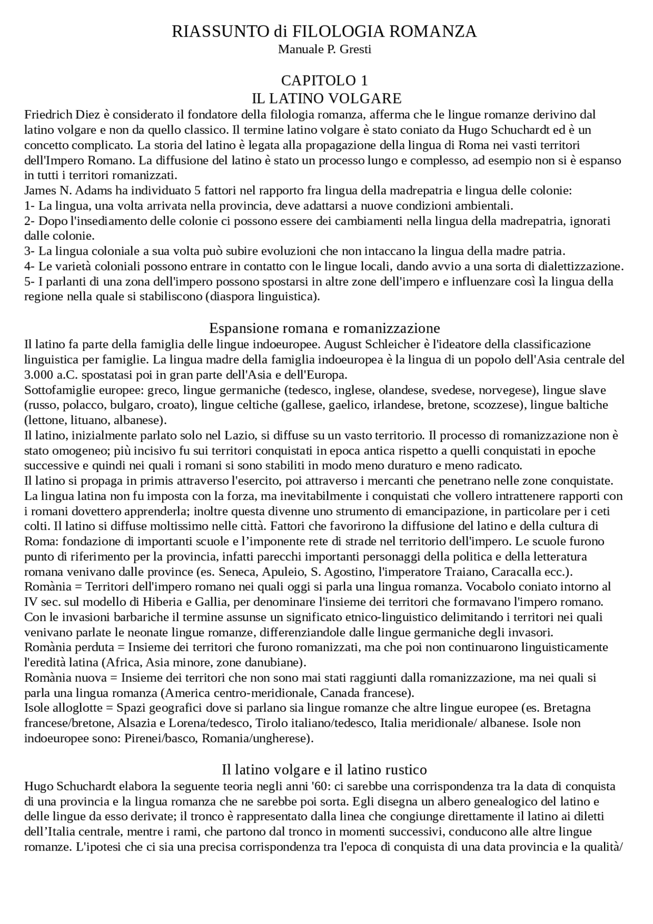 Riassunto Manuale Gresti Schemi E Mappe Concettuali Di Filologia