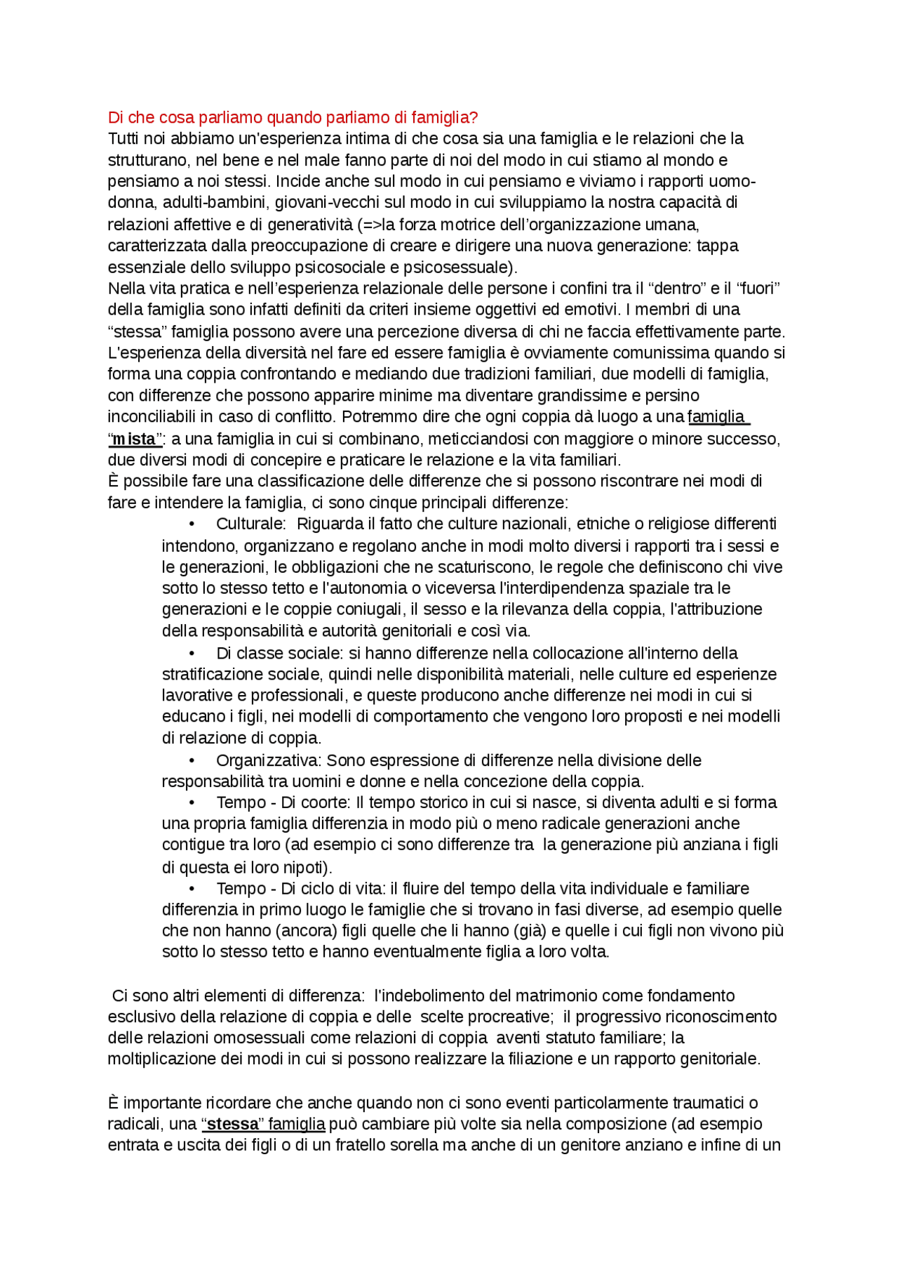 Coppie E Famiglie Chiara Saraceno Docsity