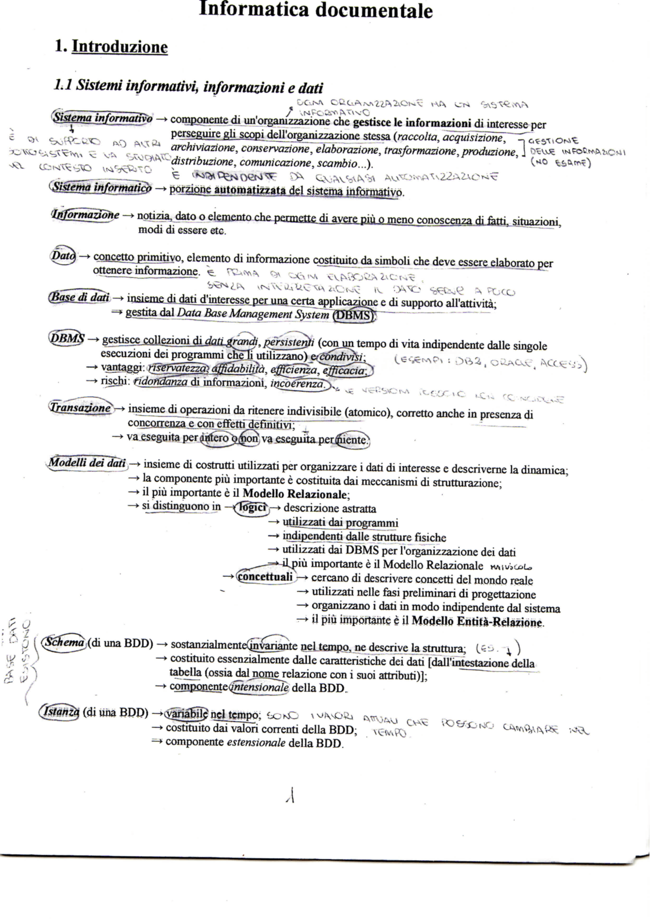 Dispensa informatica documentale univr SC - Docsity