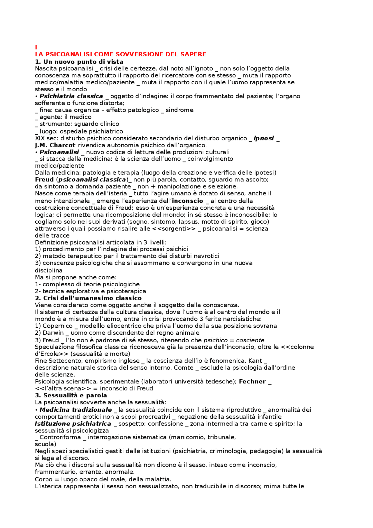 Storia Della Psicoanalisi Docsity