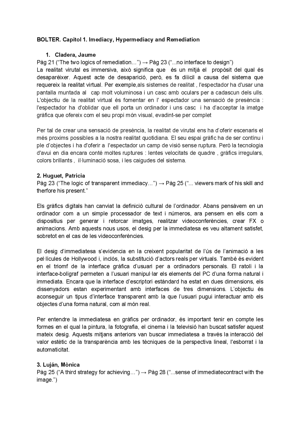 Lectures Multimedia multimedia - Docsity