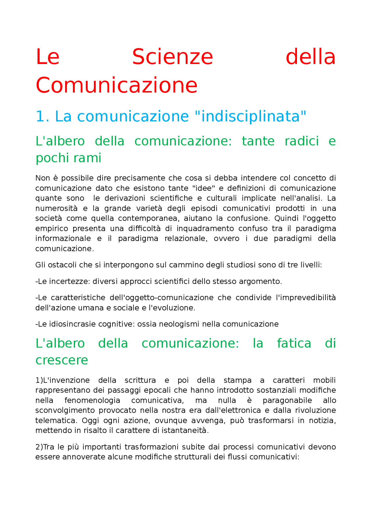Le Scienze Della Comunicazione Di M Morcellini E G Fatelli Appunti