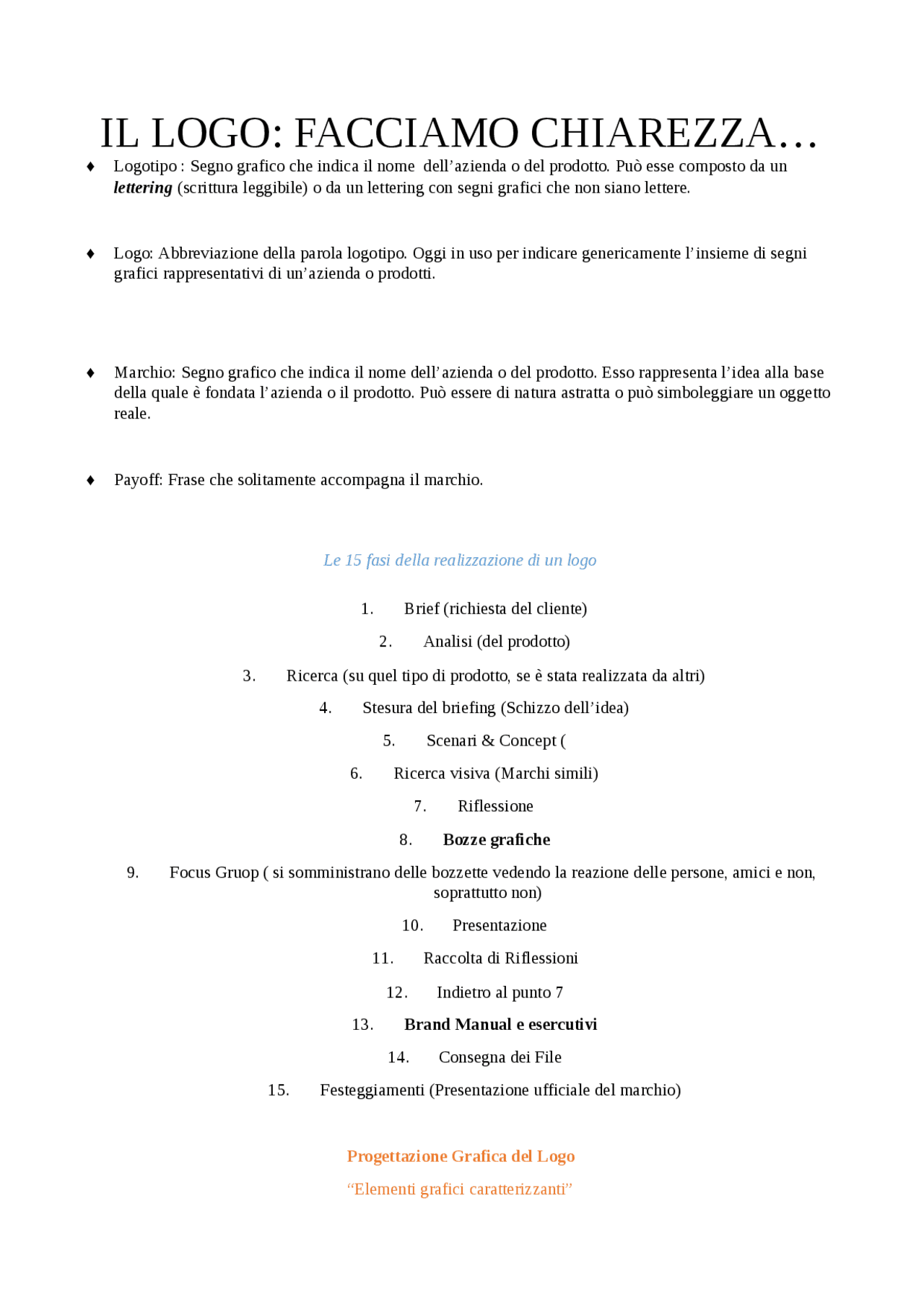 Logo, Logotipo e Marchio - Docsity