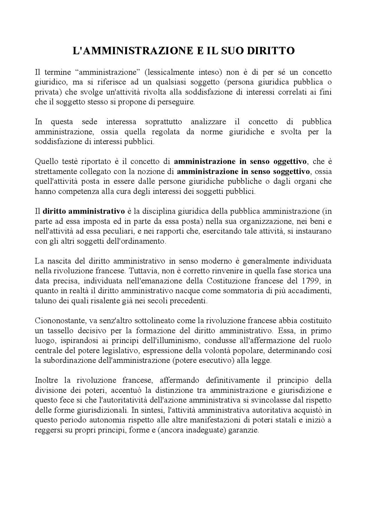 Diritto Amministrativo 1 Casetta Docsity