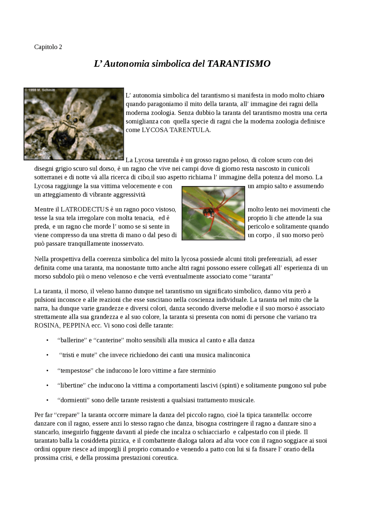 Tarantismo- cap. 2- De Martino- l'autonomia simbolica del tarantismo ...