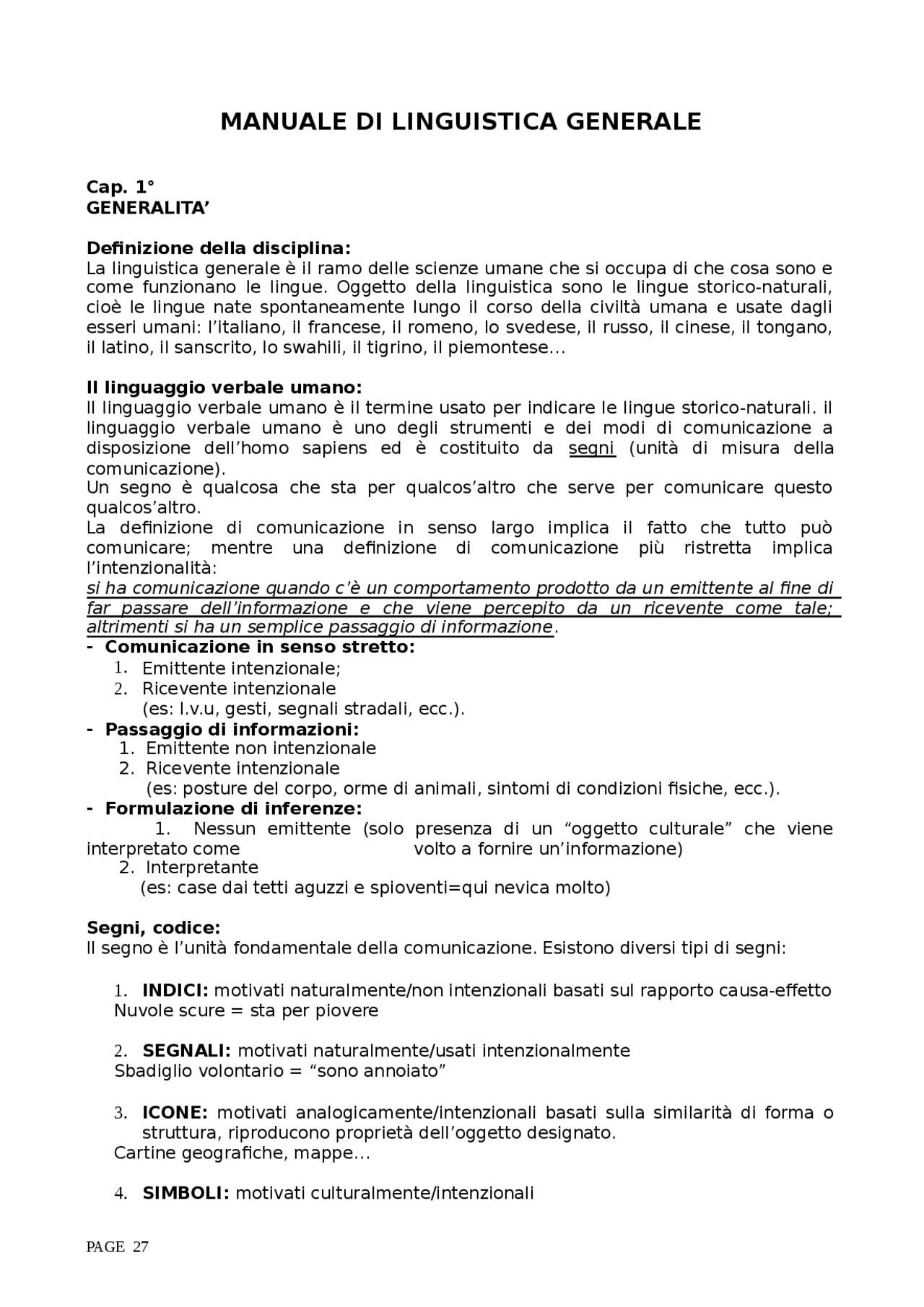 Riassunto Berruto Cerruti Cap1 7 Docsity