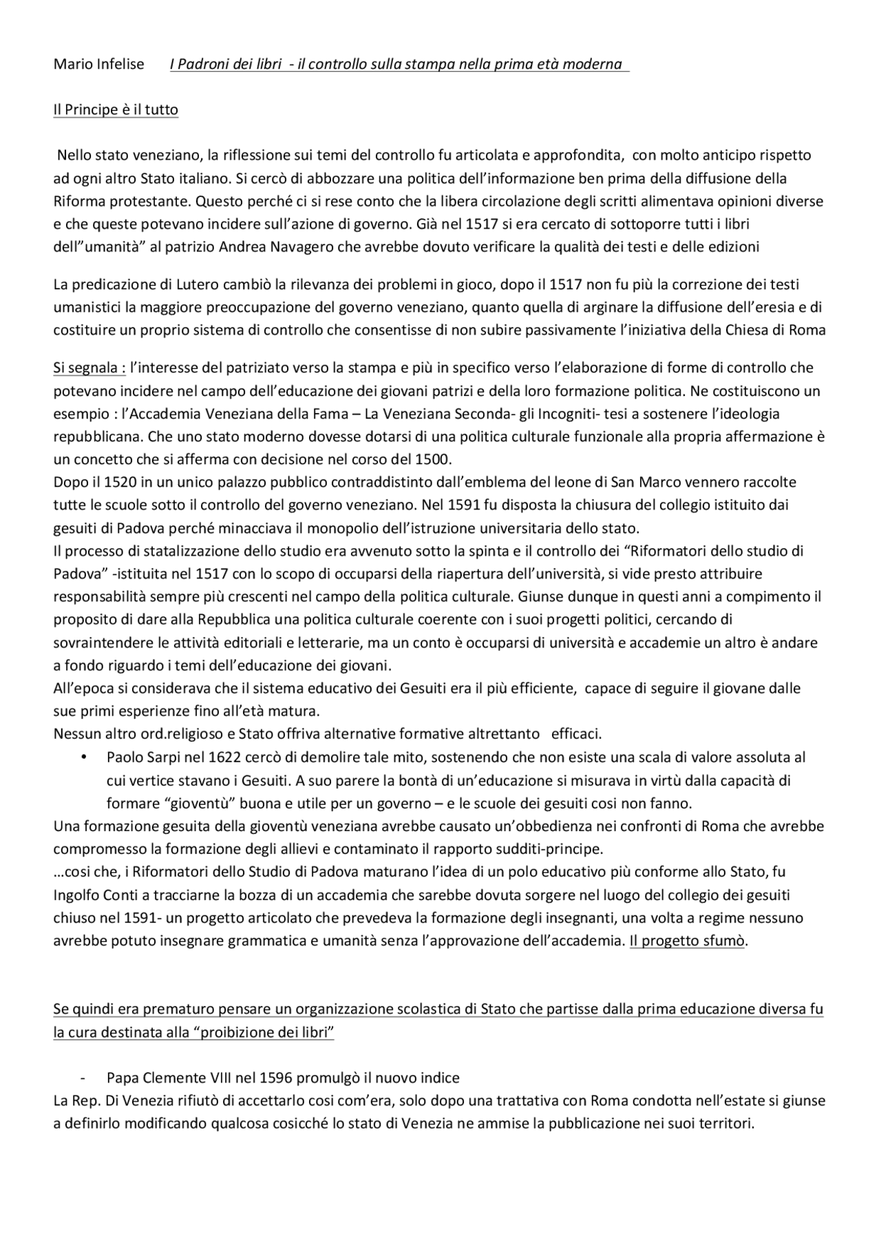 I Padroni Dei Libri Docsity