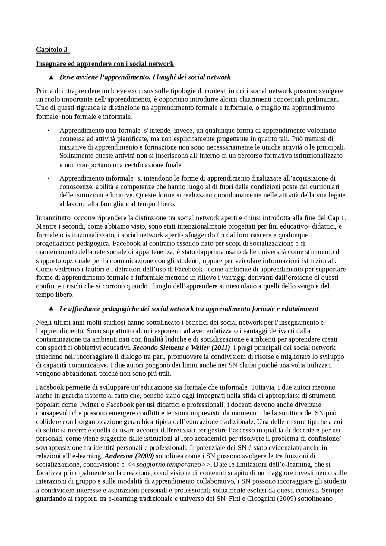 I Social Network Nelleducazione Mranieri Docsity
