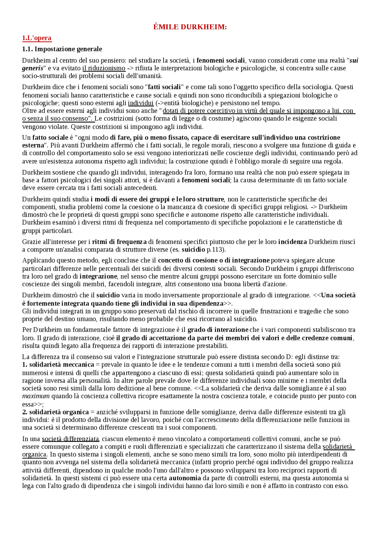 I Classici Del Pensiero Sociologico L A Coser Capitolo 3 Docsity