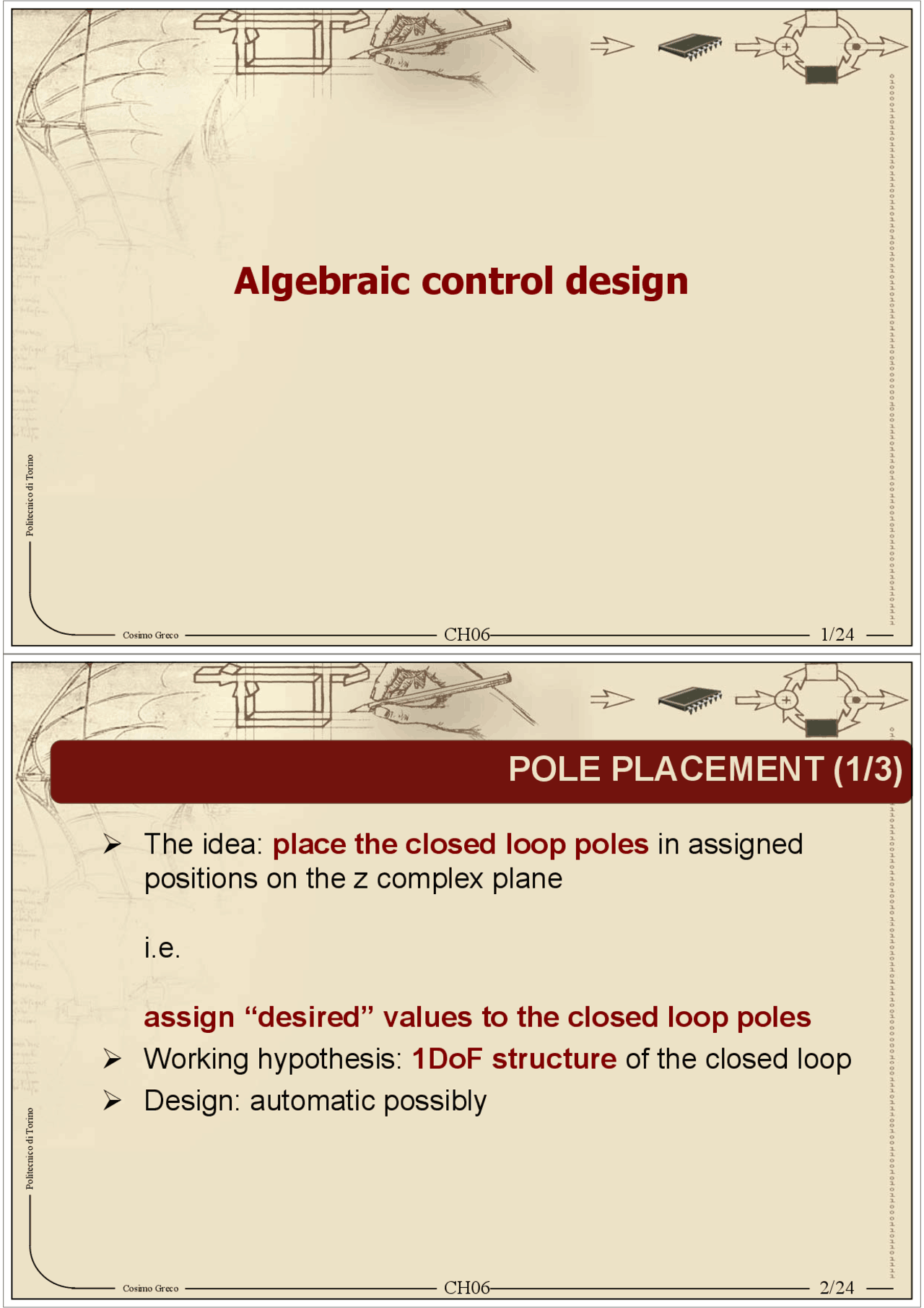 Digital and architecture control - Docsity