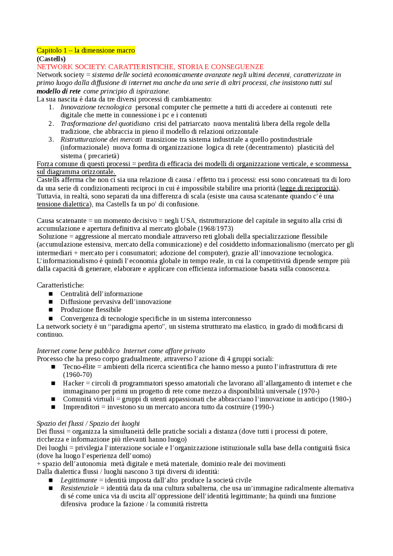 Teorie E Pratiche Del Web Andrea Miconi Docsity