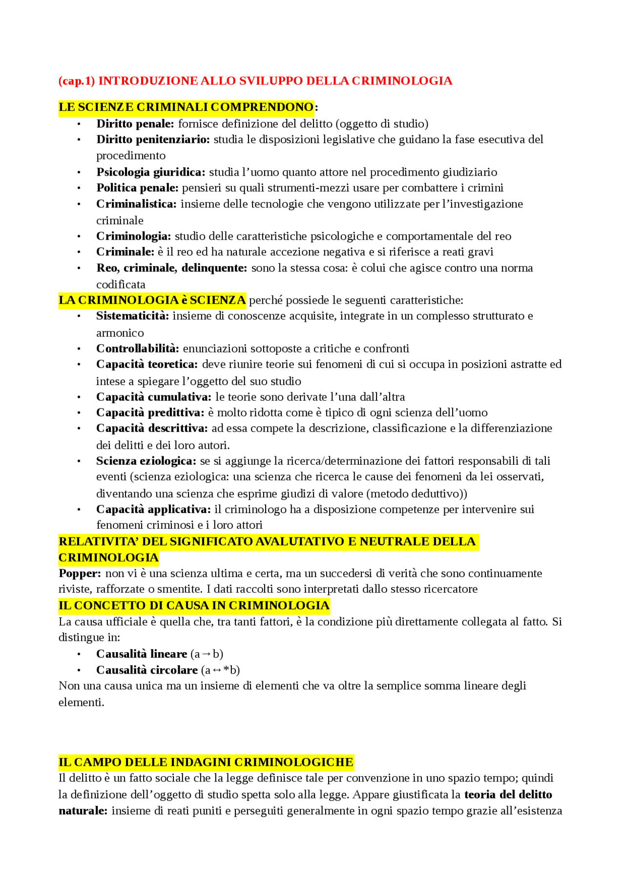 Compendio Di Criminologia Docsity