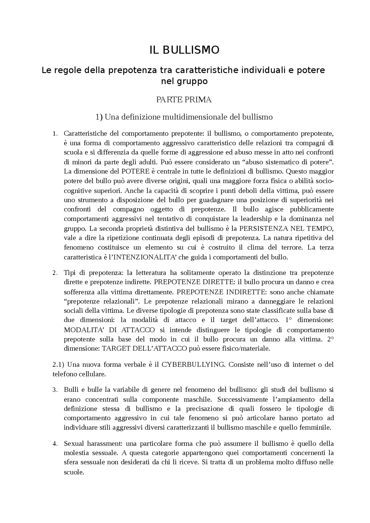Il Bullismo Gianluca Gini Docsity