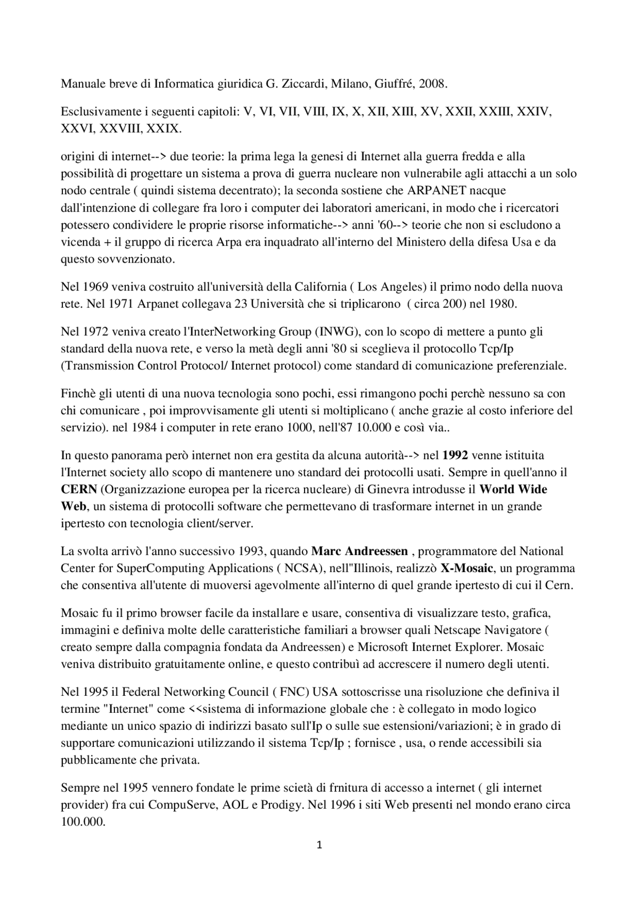 Manuale Breve Di Informatica Giuridica G Ziccardi Milano Giuffré