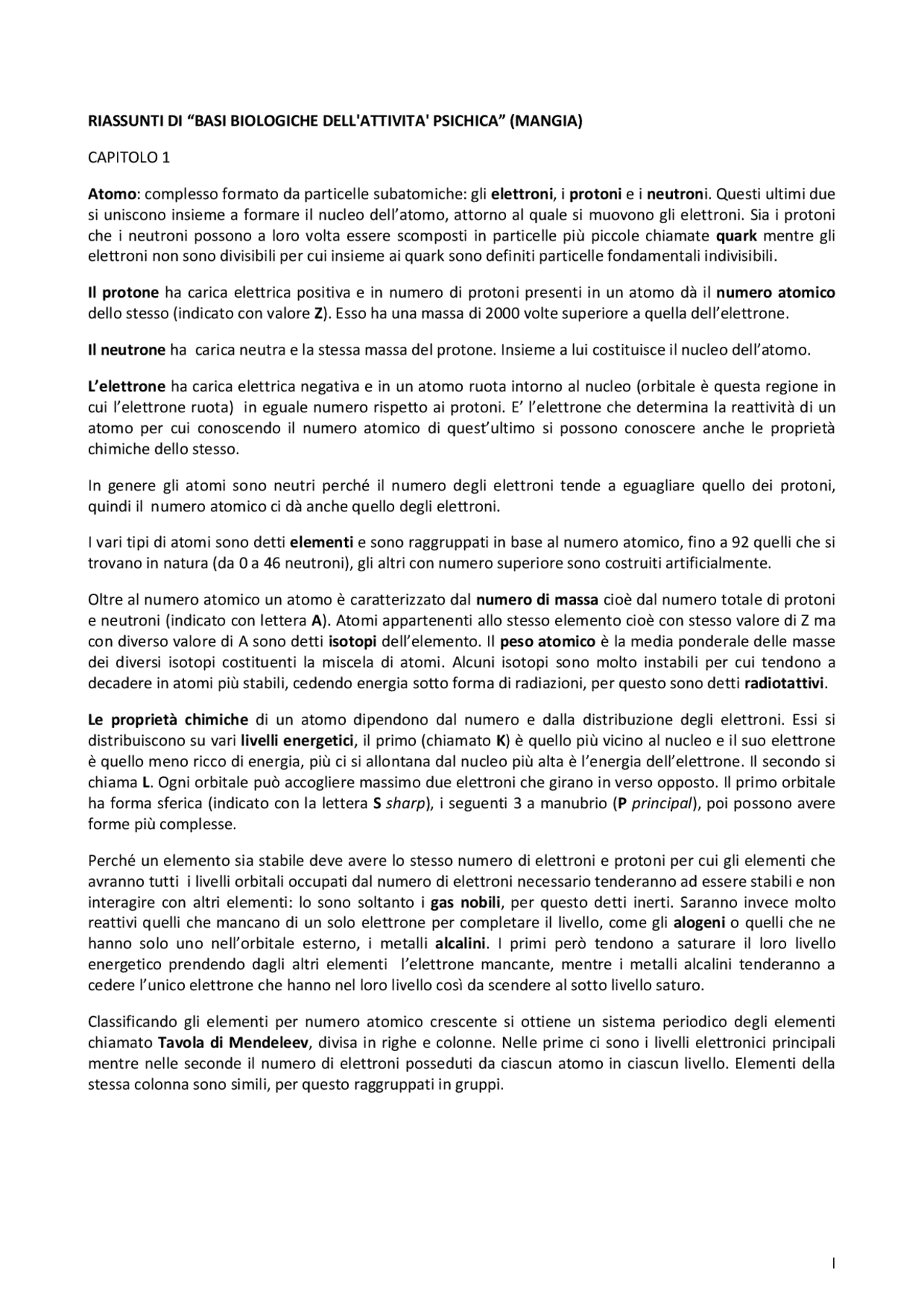 Basi Biologiche Dellattività Psichica Docsity