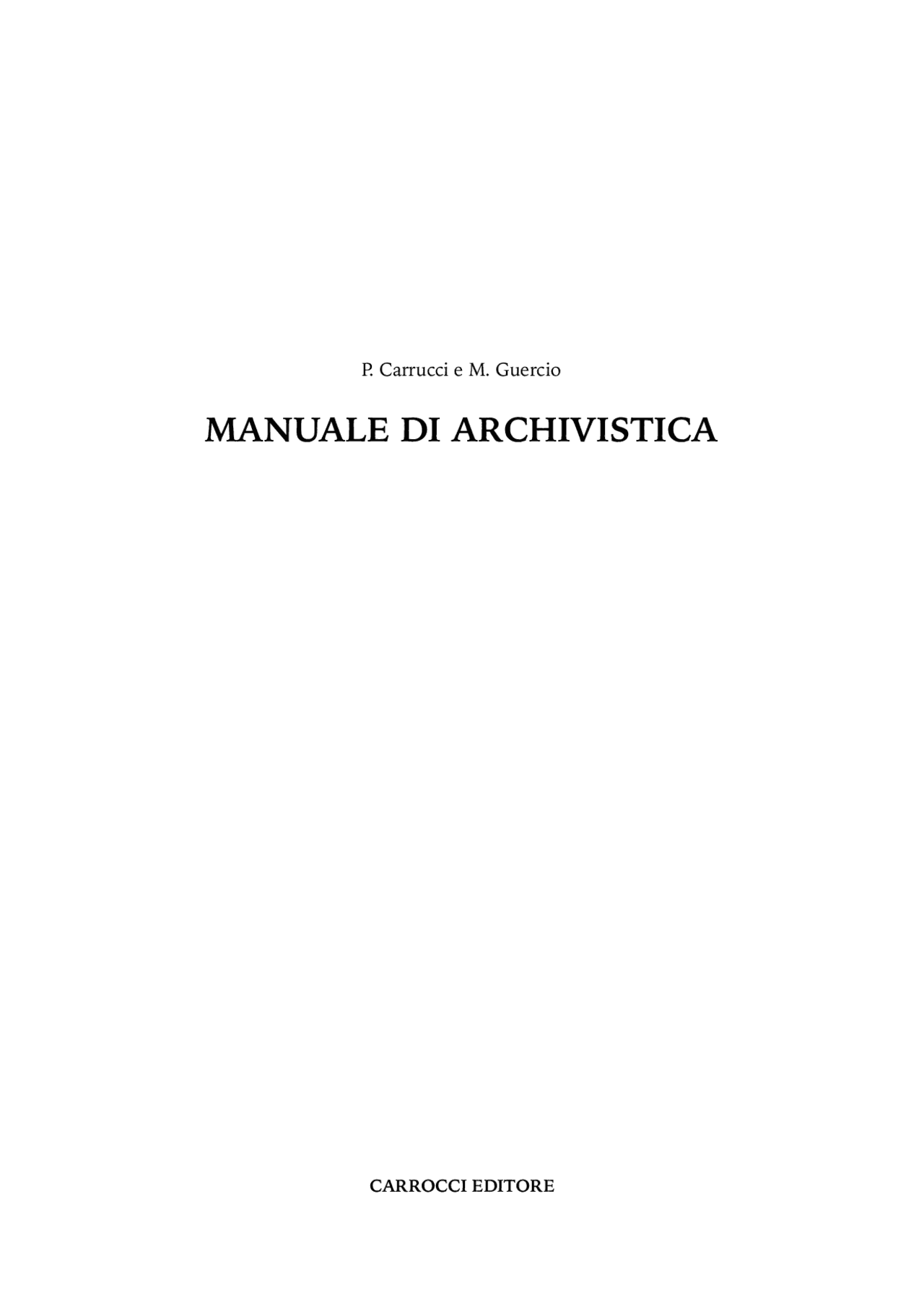 Manuale Di Archivistica Docsity