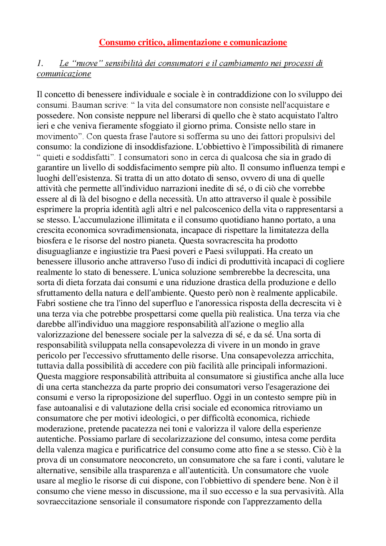 Consumo Critico Docsity