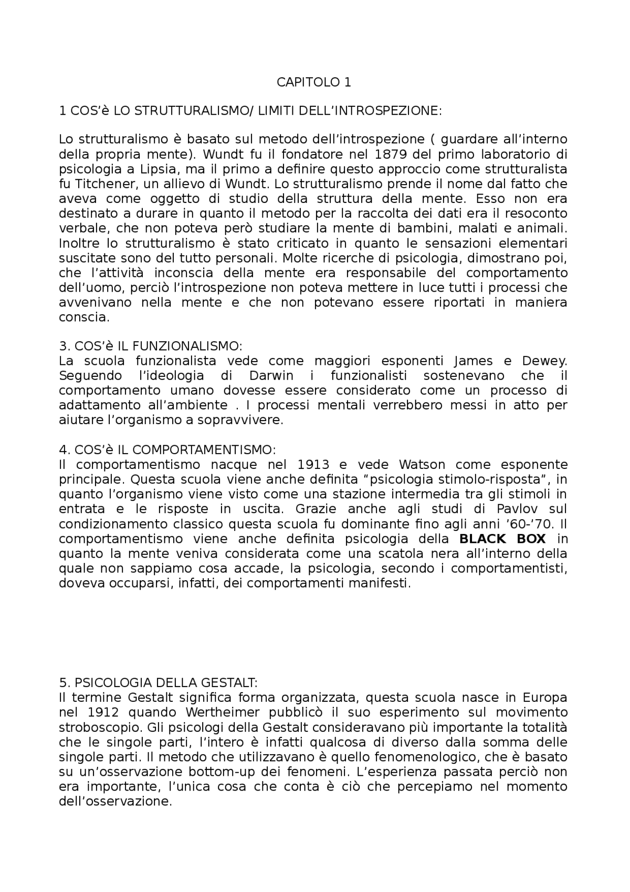 Nicoletti Psicologia Cognitiva Docsity
