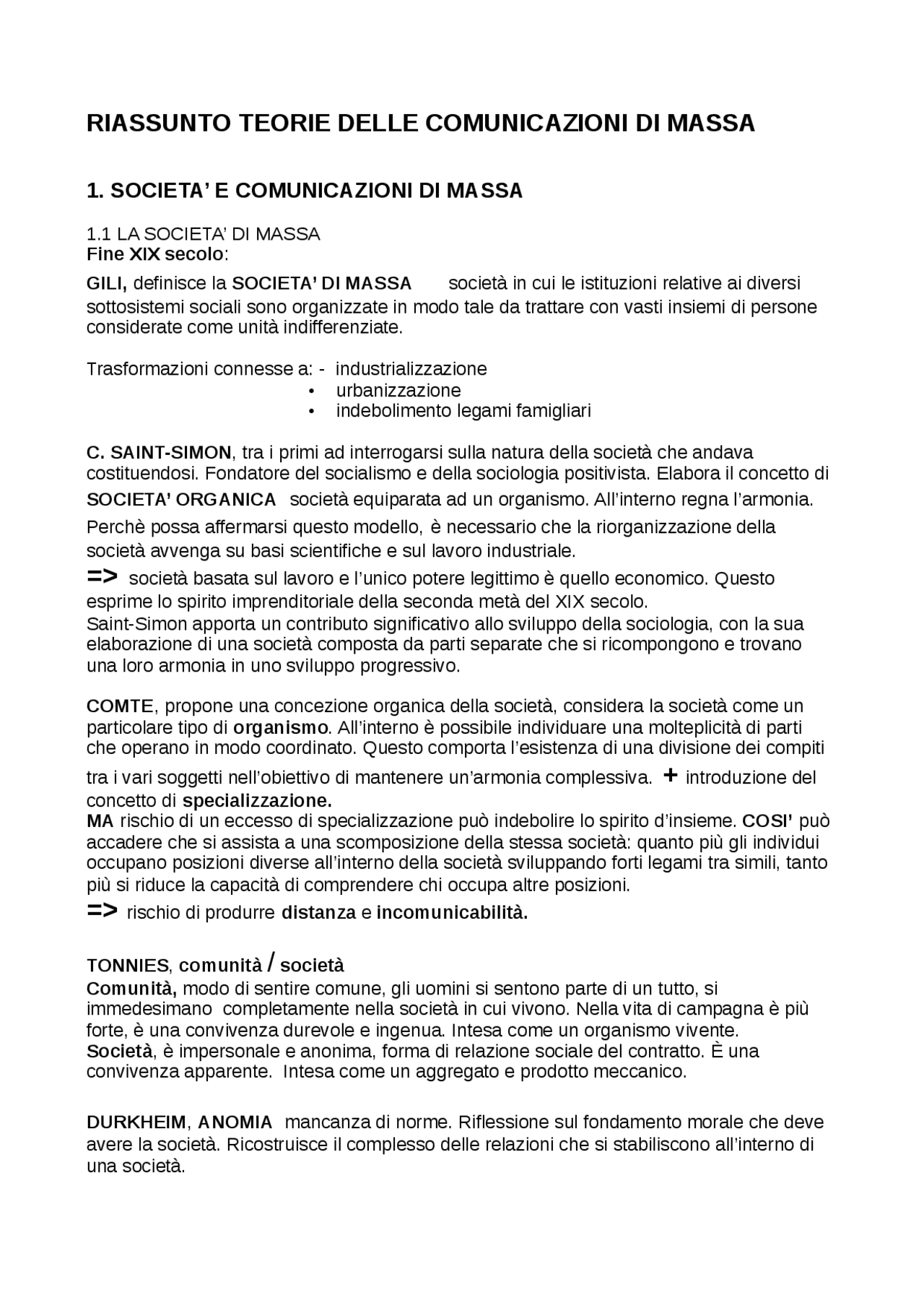Teorie Delle Comunicazioni Di Massa Bentivegna Docsity