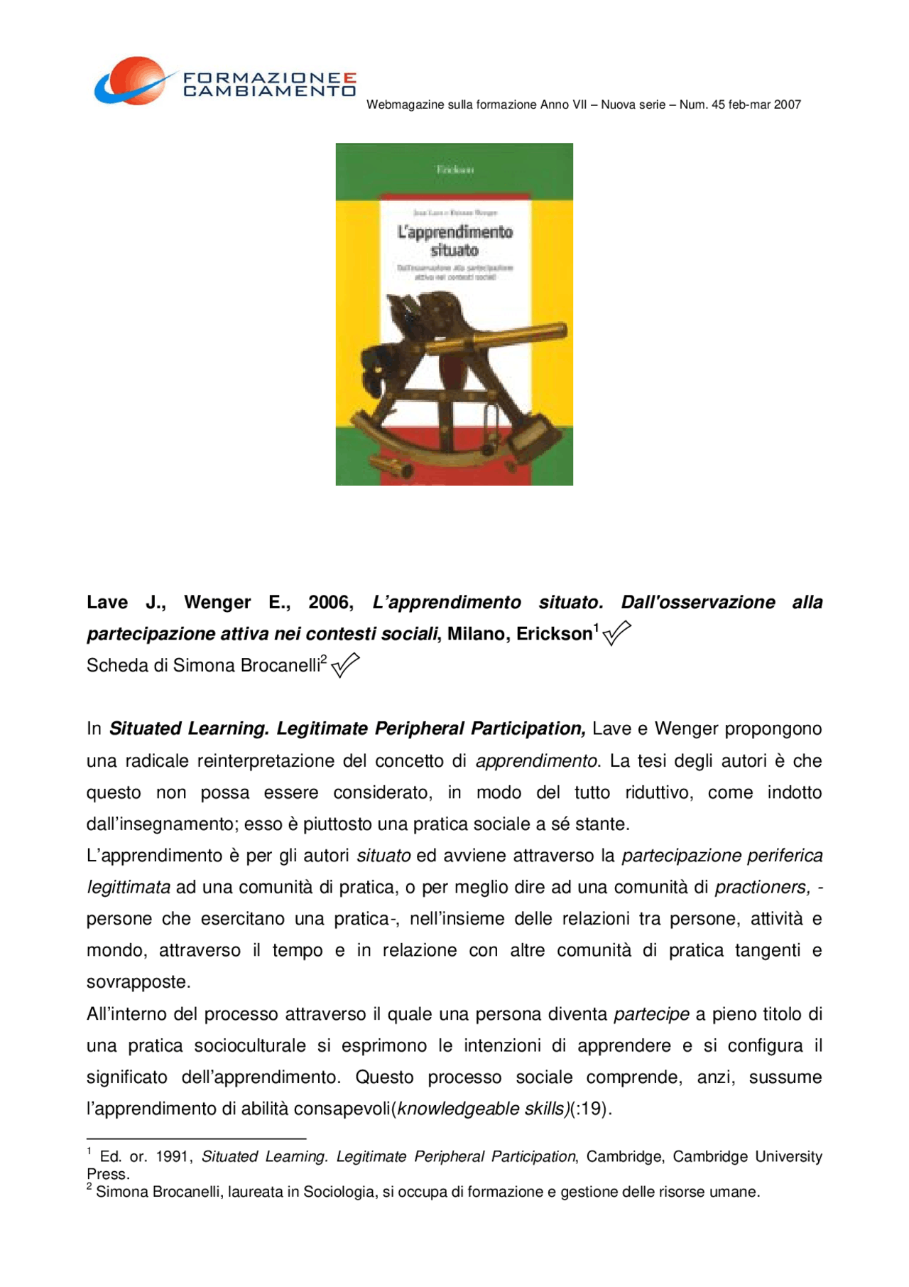 Apprendimento Situati Docsity