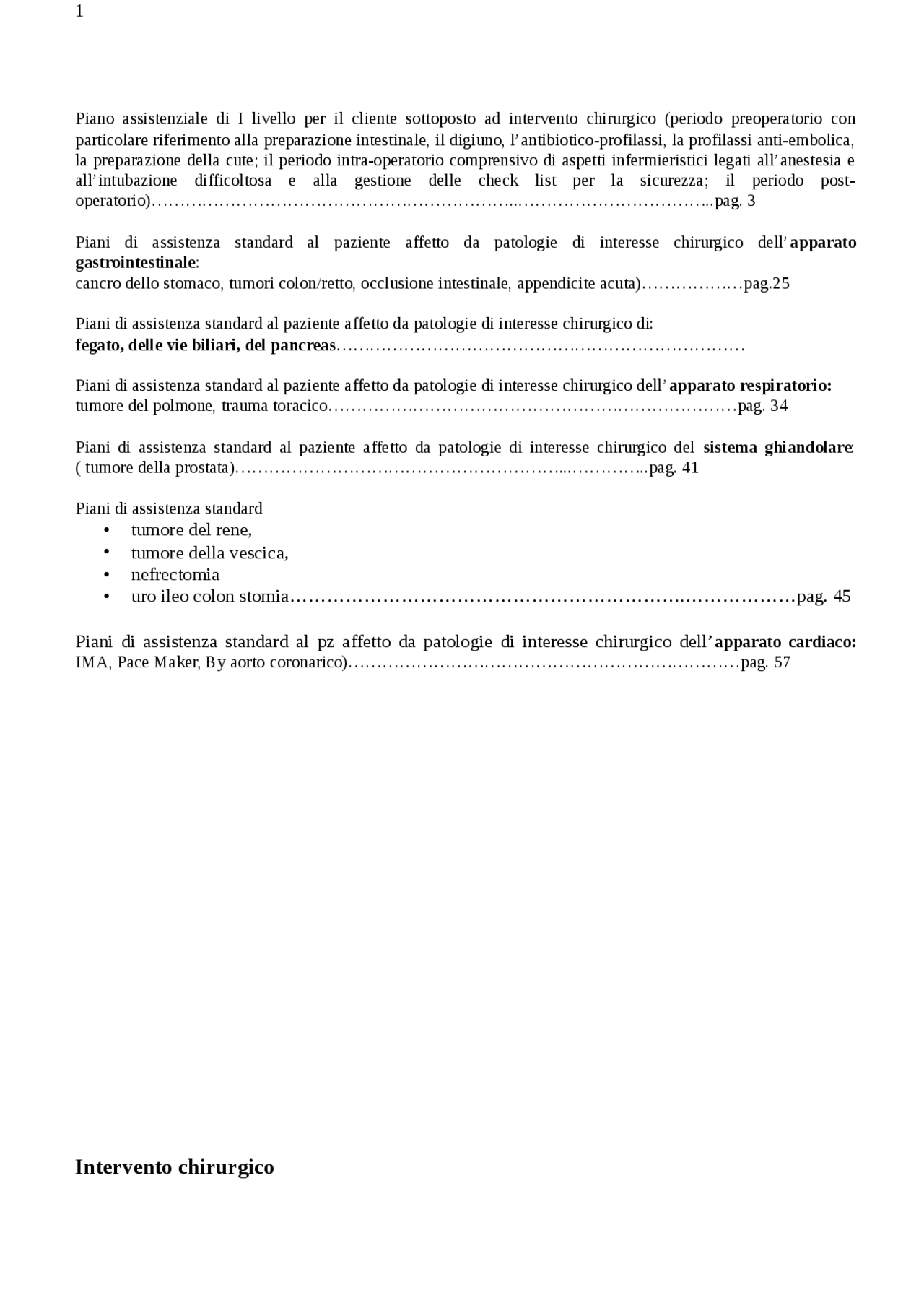 Infermieristica Chirurgica Docsity