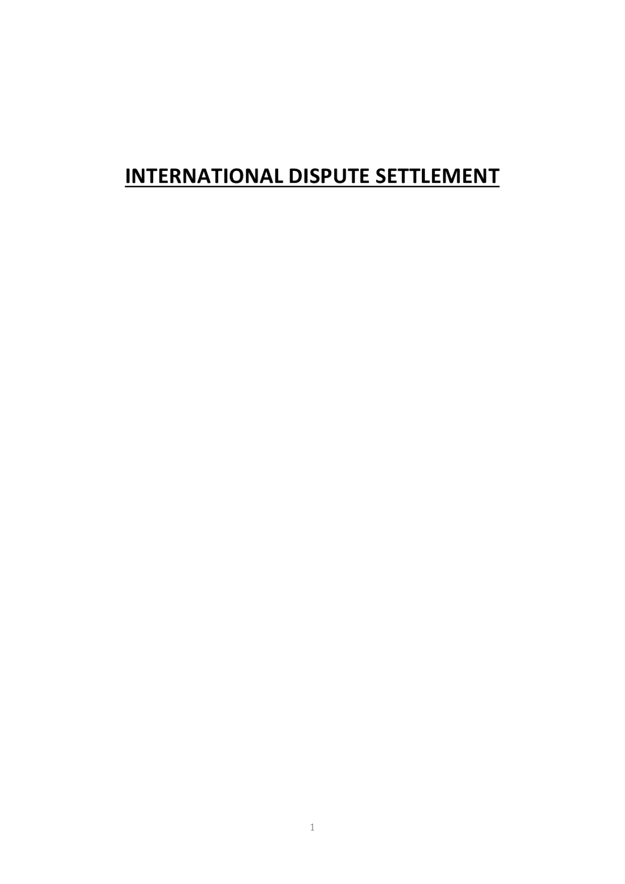 International dispute settlement | Appunti di Diritto Internazionale ...