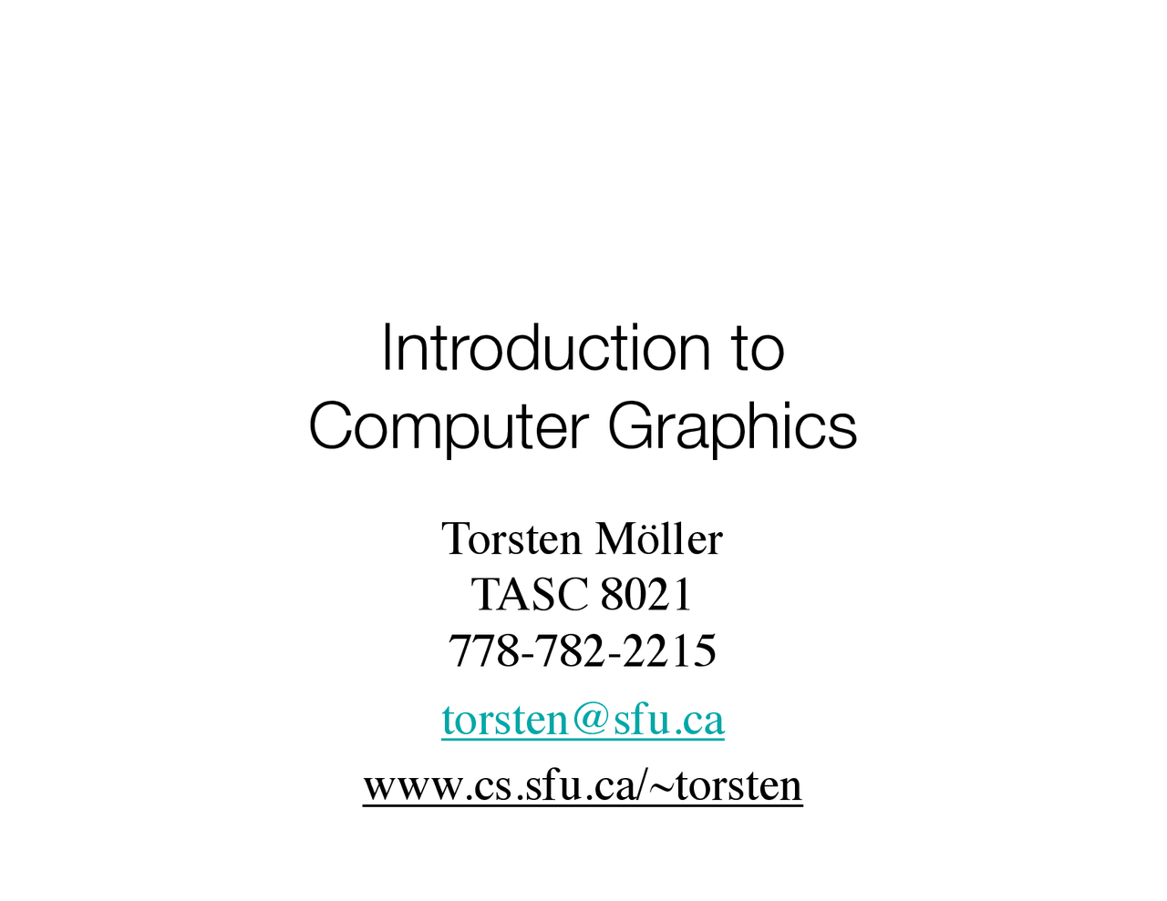 Introduction To Computer Graphics Lecture Notes Computer Graphics Docsity