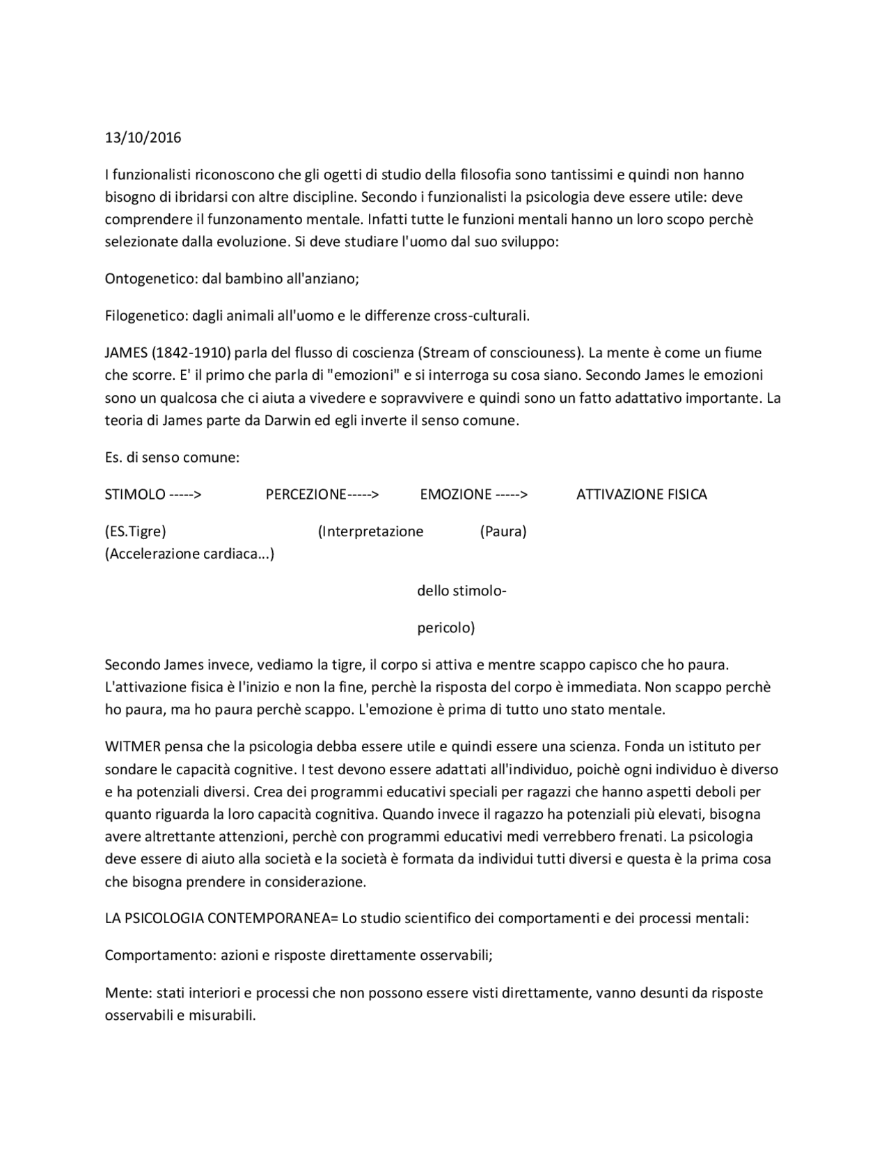 Fondamenti Di Psicologia Generale Docsity