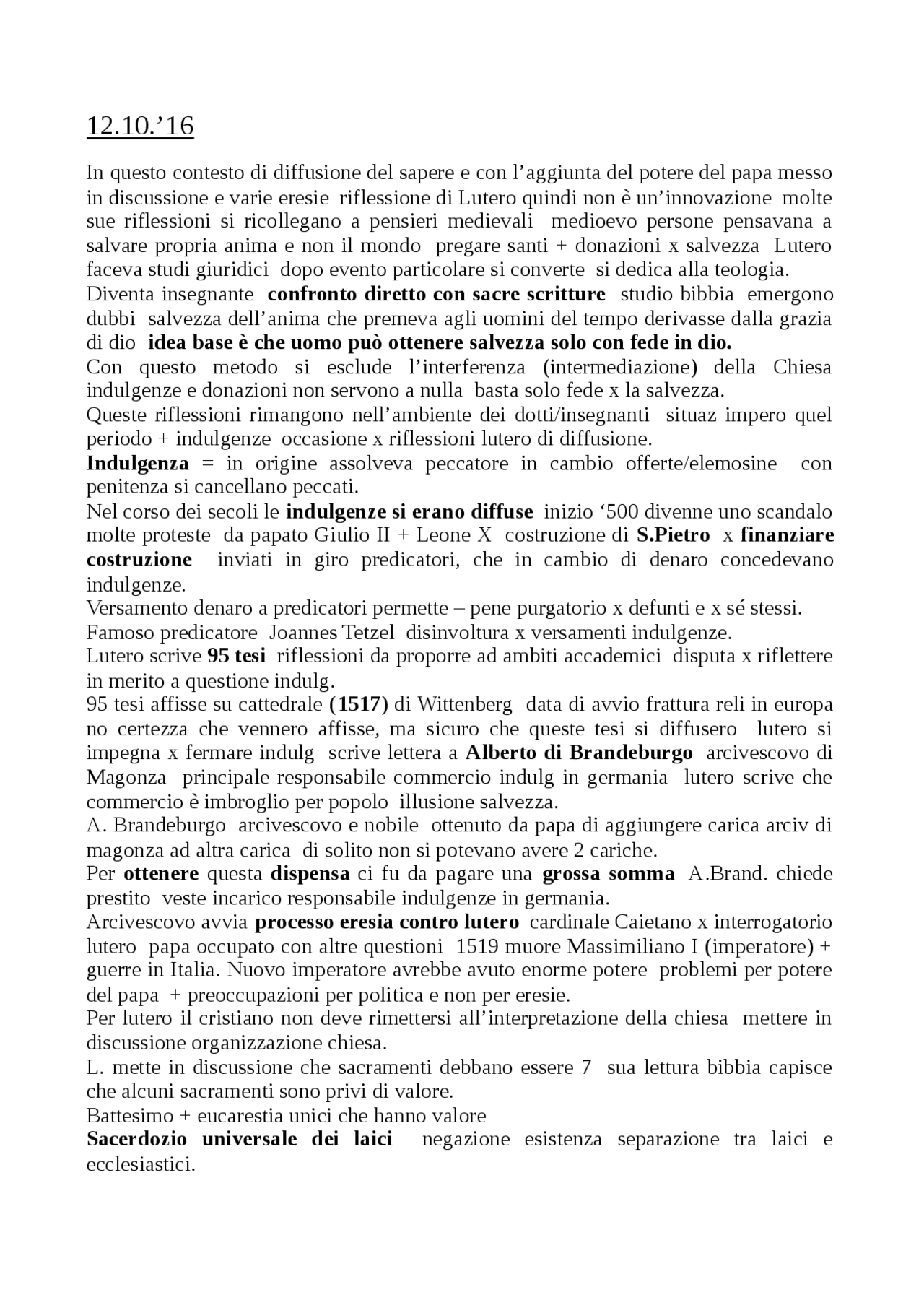 Lutero E La Riforma Protestante Docsity