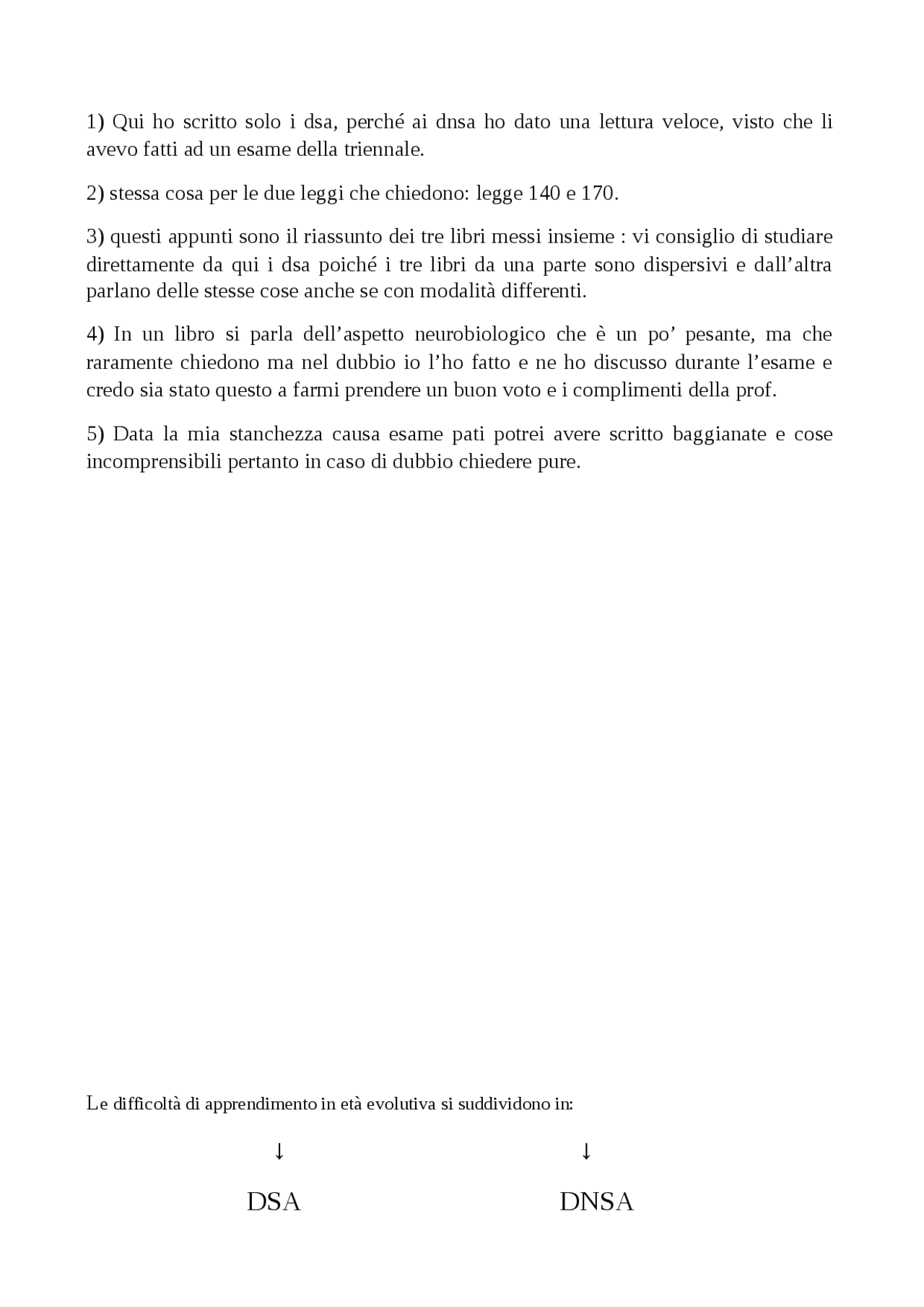 Le Difficoltà Di Apprendimento Docsity