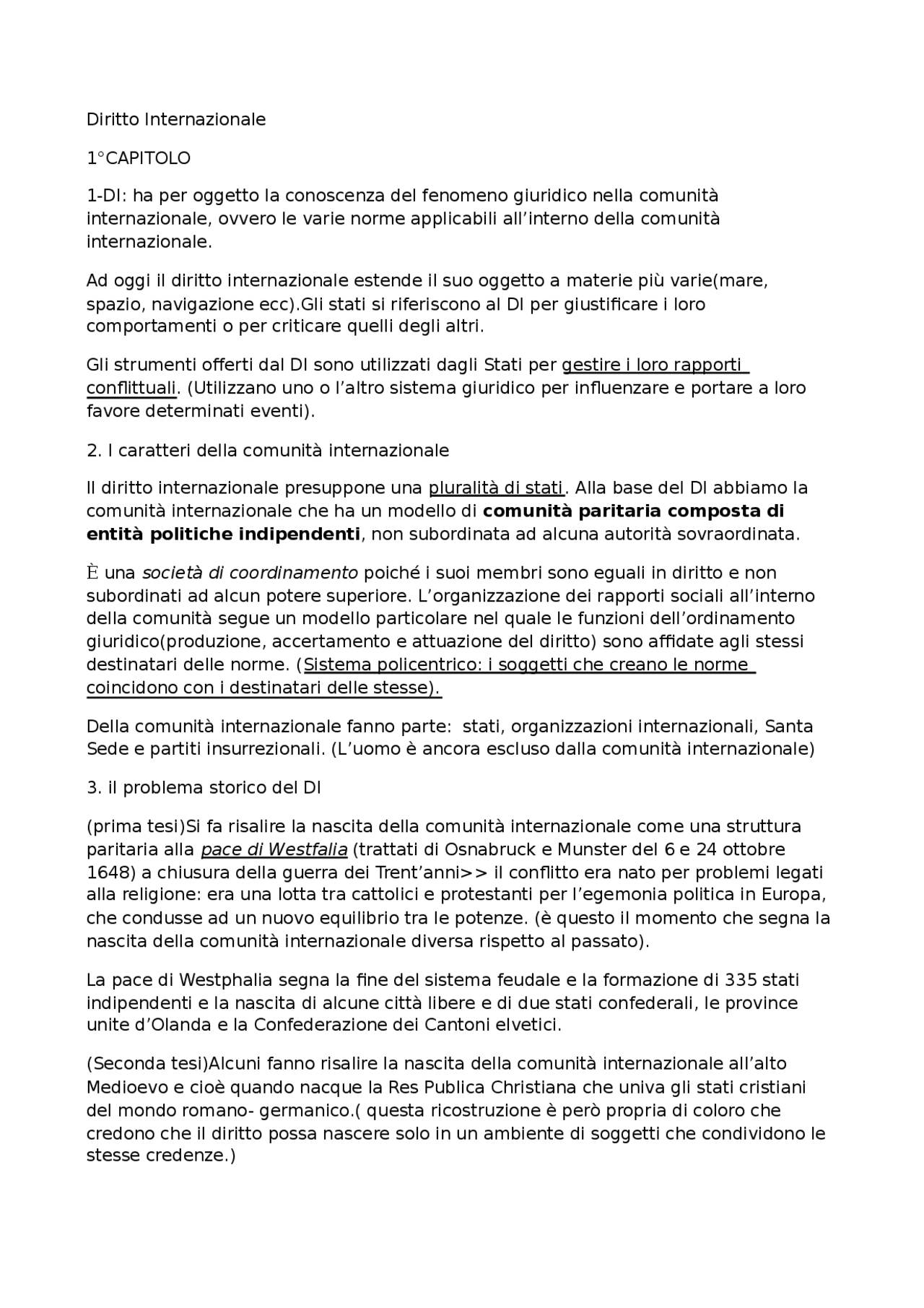 Diritto Internazionale Sergio Marchisio Docsity