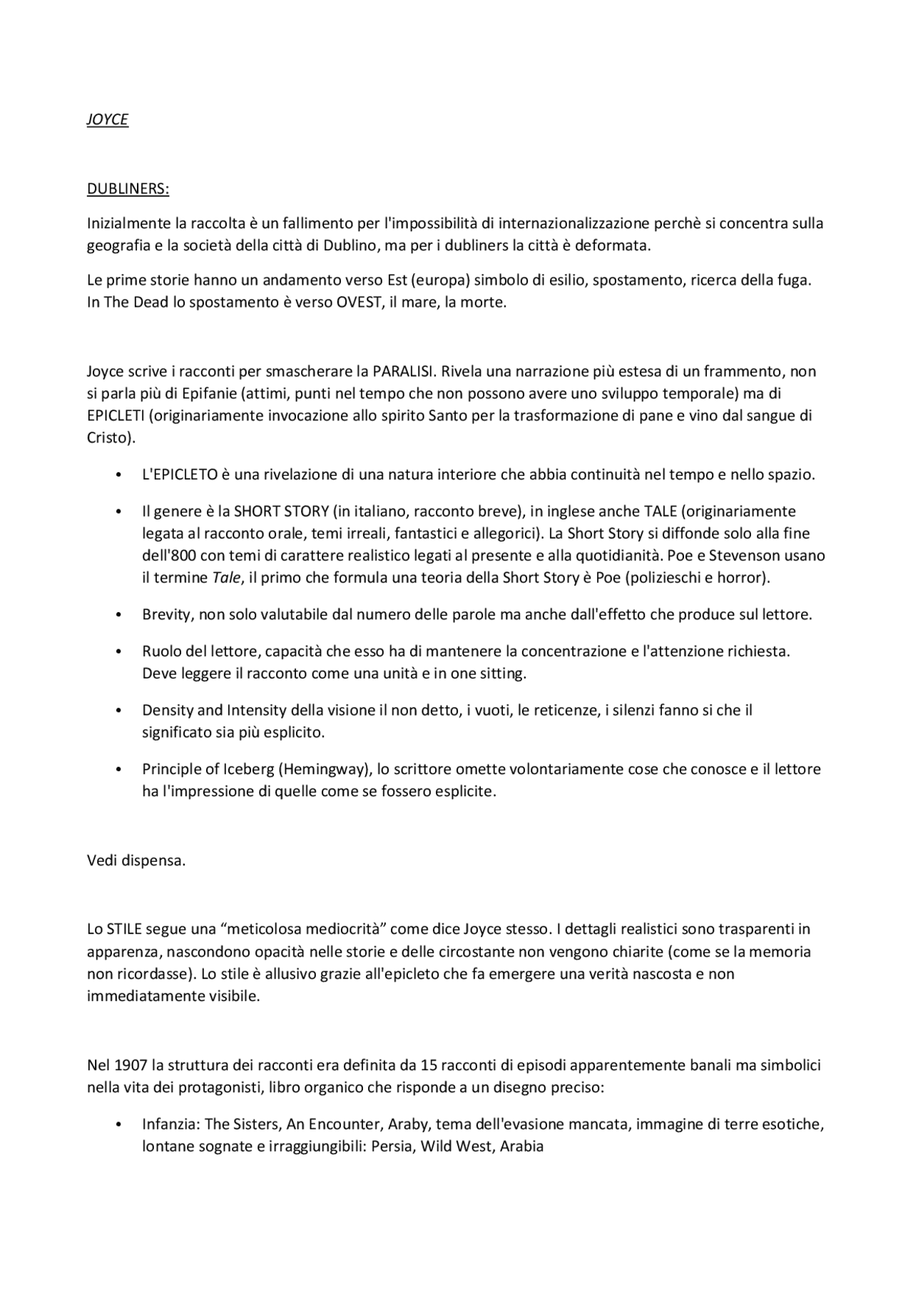 Letteratura Inglese Riassunti Testi Docsity